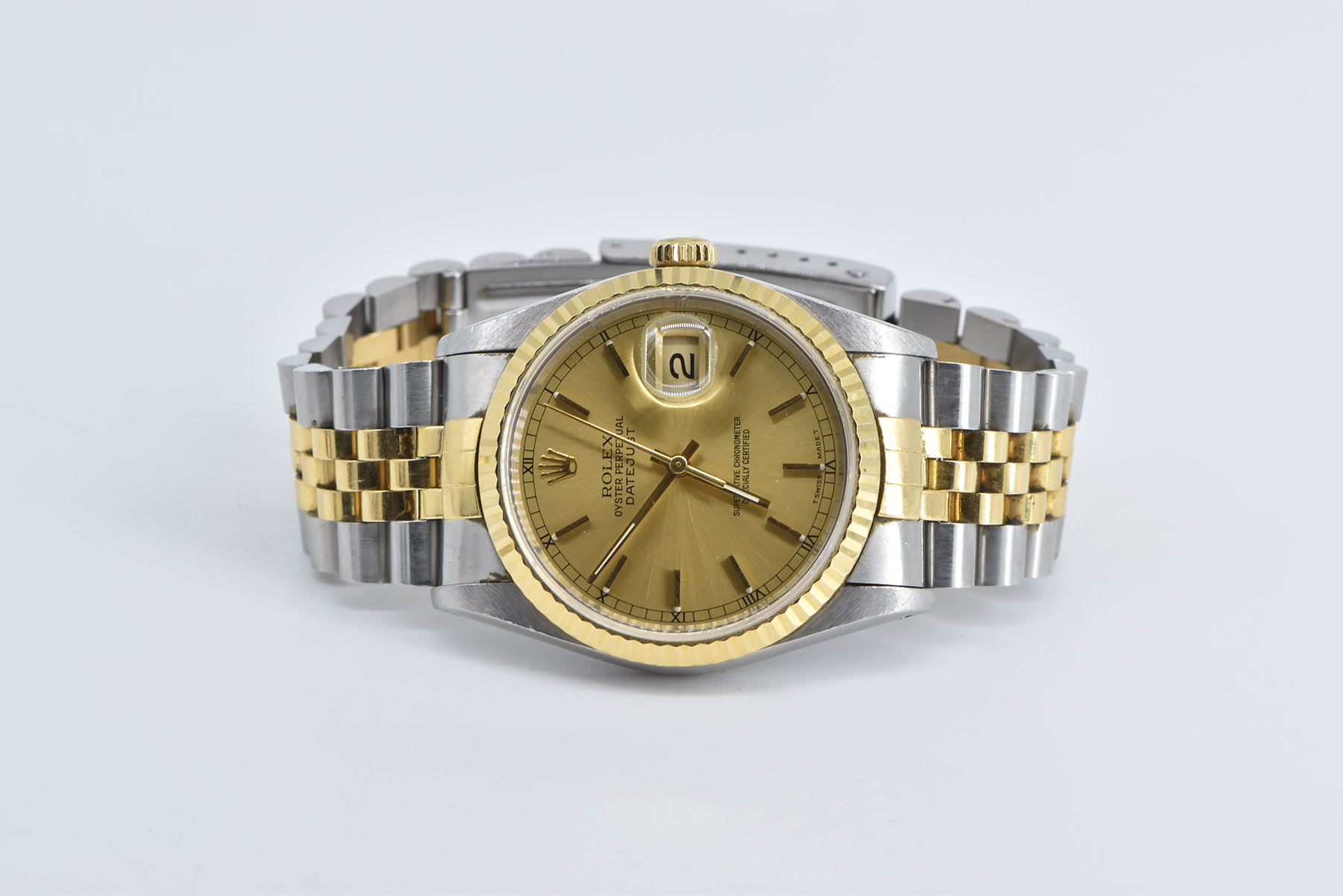 18K Stainless Rolex Datejust Model 16233 Watch - Men's | Property Room