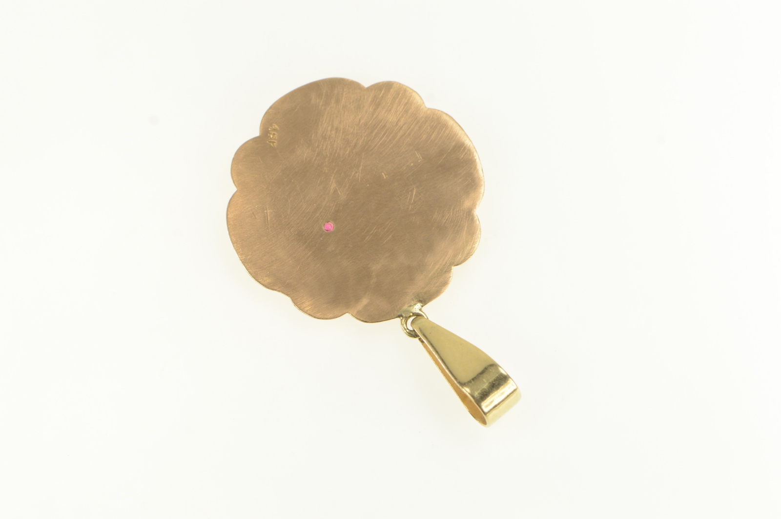 18K Victorian Joan of Arc Ruby Medallion Yellow Gold Pendant | Property ...