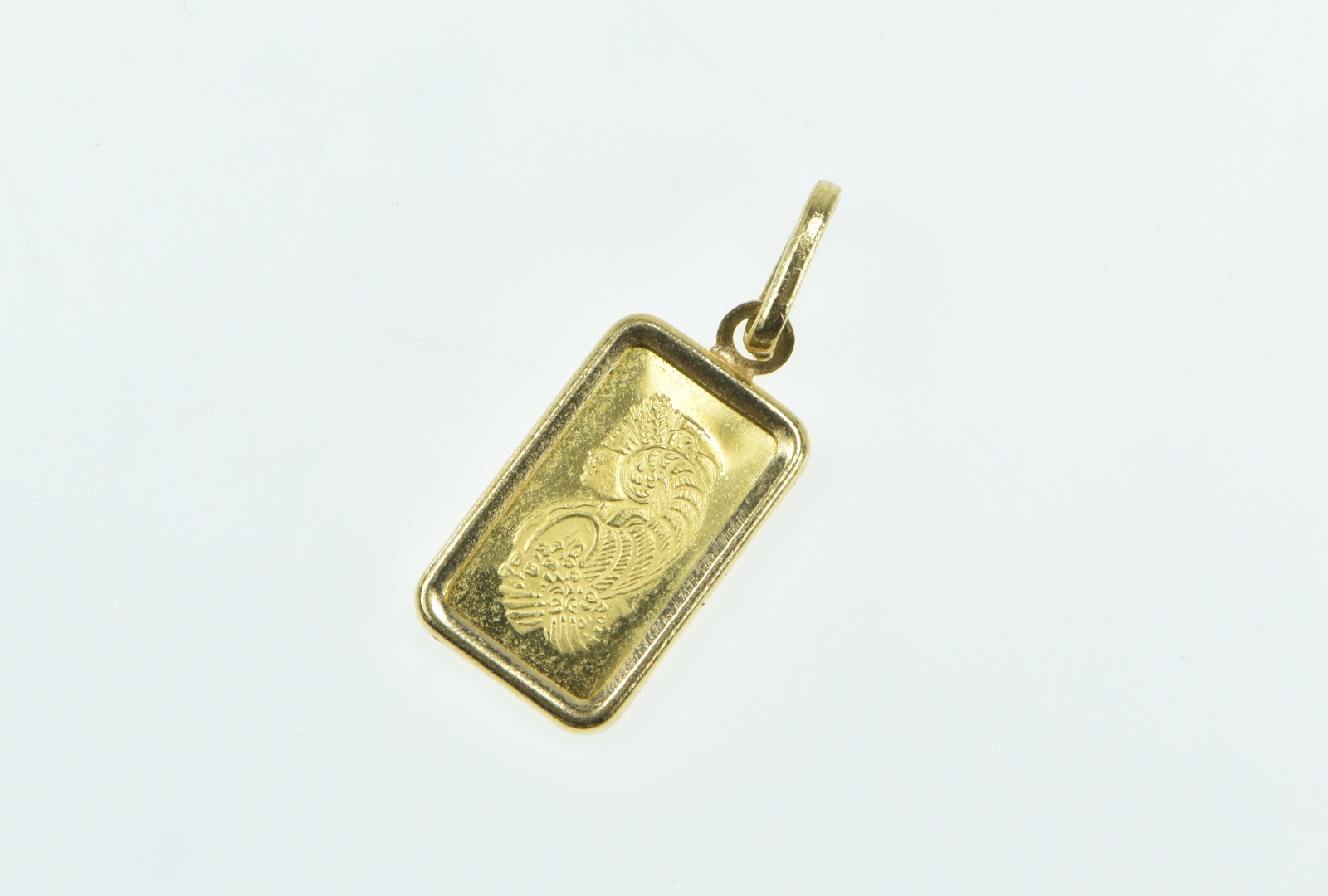 21K Credit Suisse Fortuna 1g One Gram Bar Yellow Gold Charm/Pendant ...
