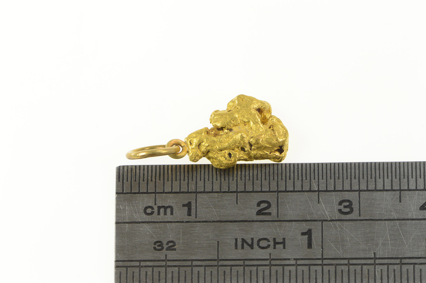 22K Abstract Raw Natural Cluster Textured Nugget Yellow Gold Charm ...