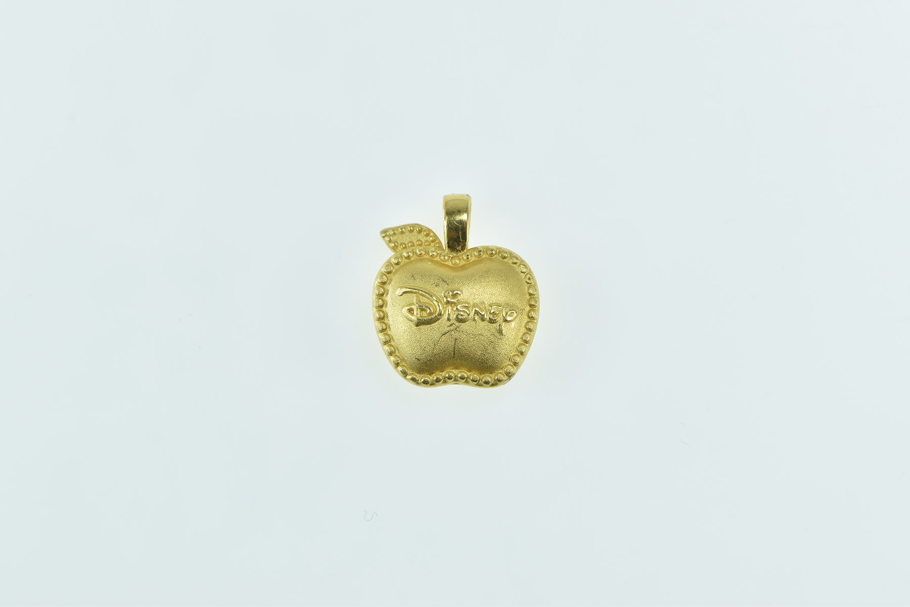 22K Disney Apple Walt Disney Productions Yellow Gold Charm/Pendant ...