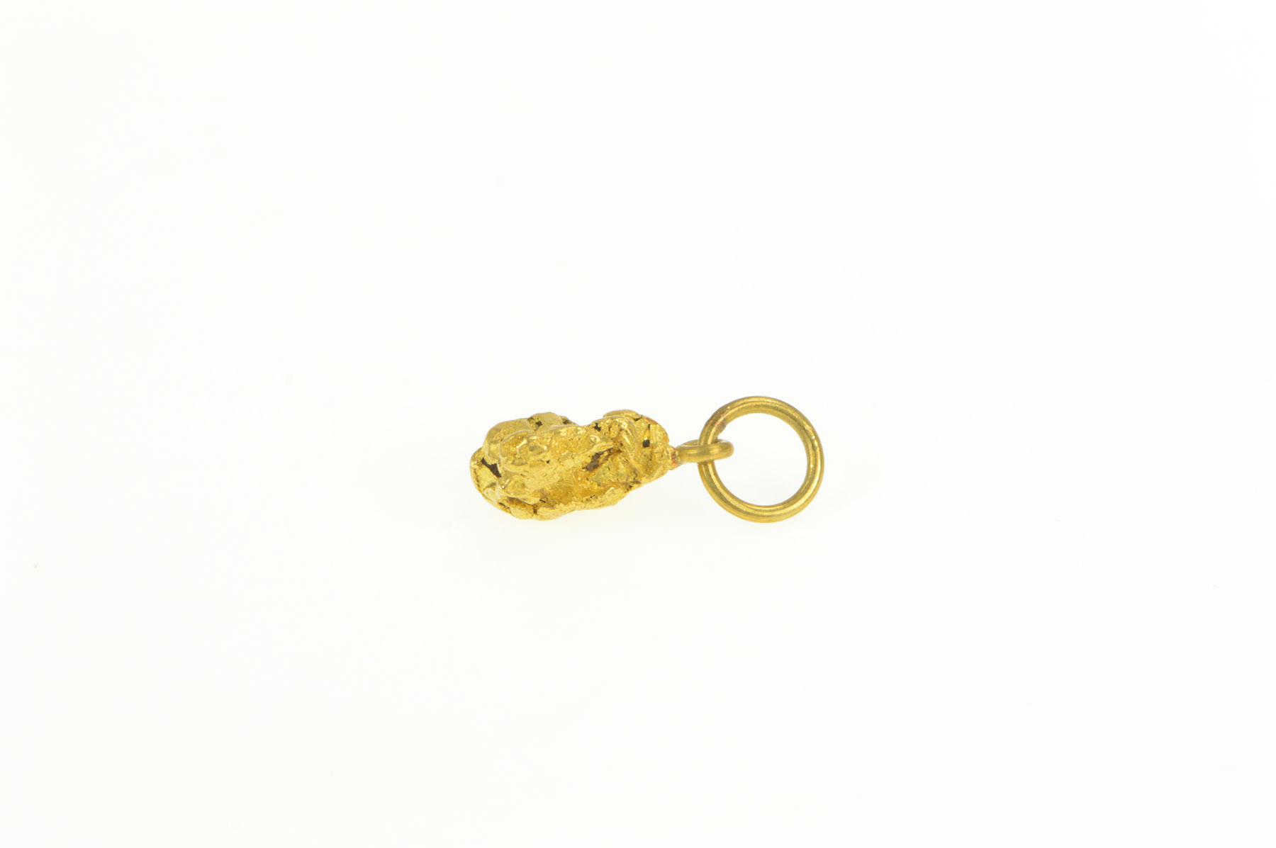 22K Natural Cluster Textured Abstract Nugget Yellow Gold Charm/Pendant ...