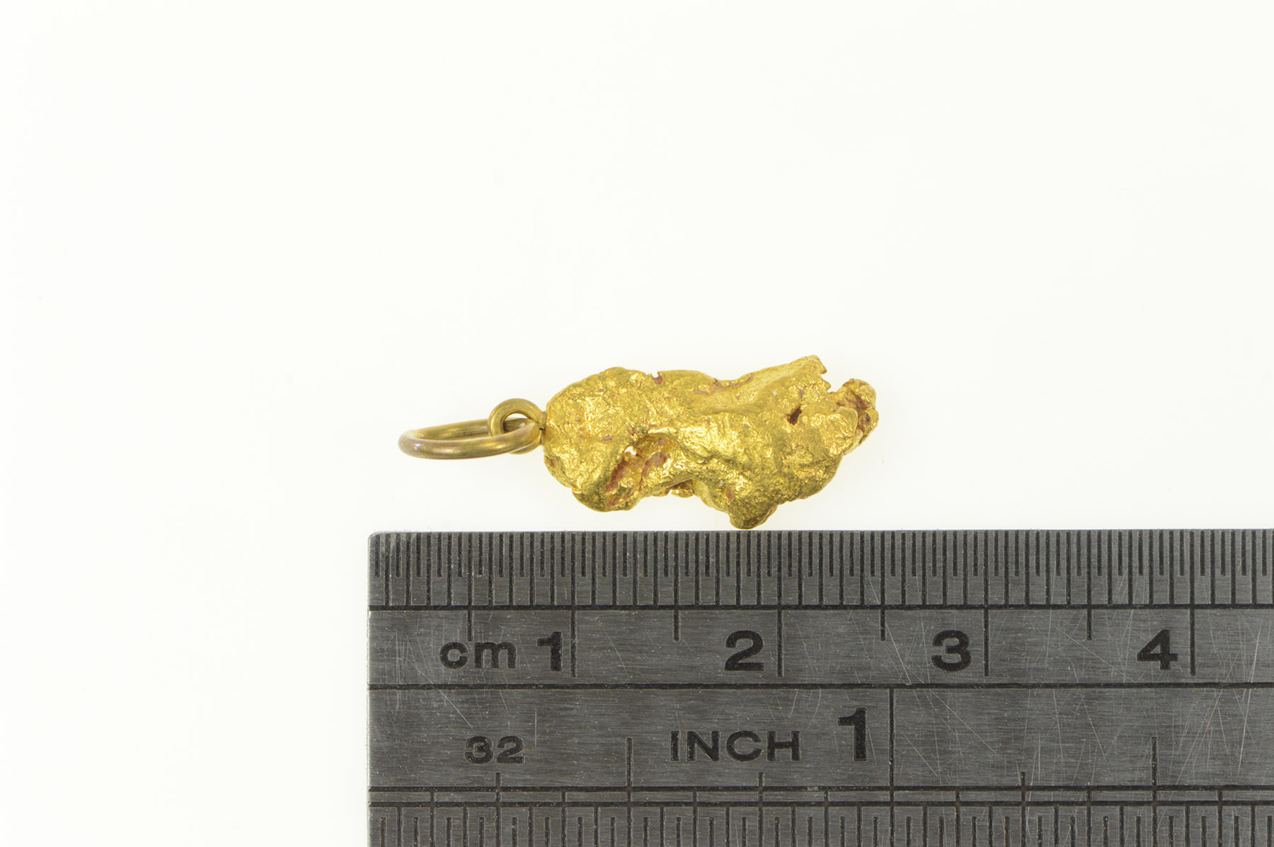 22K Raw Abstract Cluster Textured Nugget Yellow Gold Charm/Pendant ...