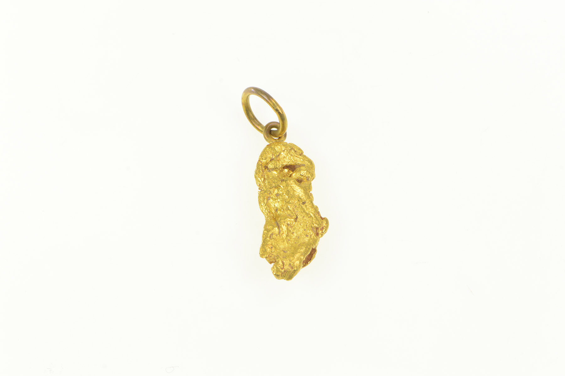 22K Raw Abstract Cluster Textured Nugget Yellow Gold Charm/Pendant ...