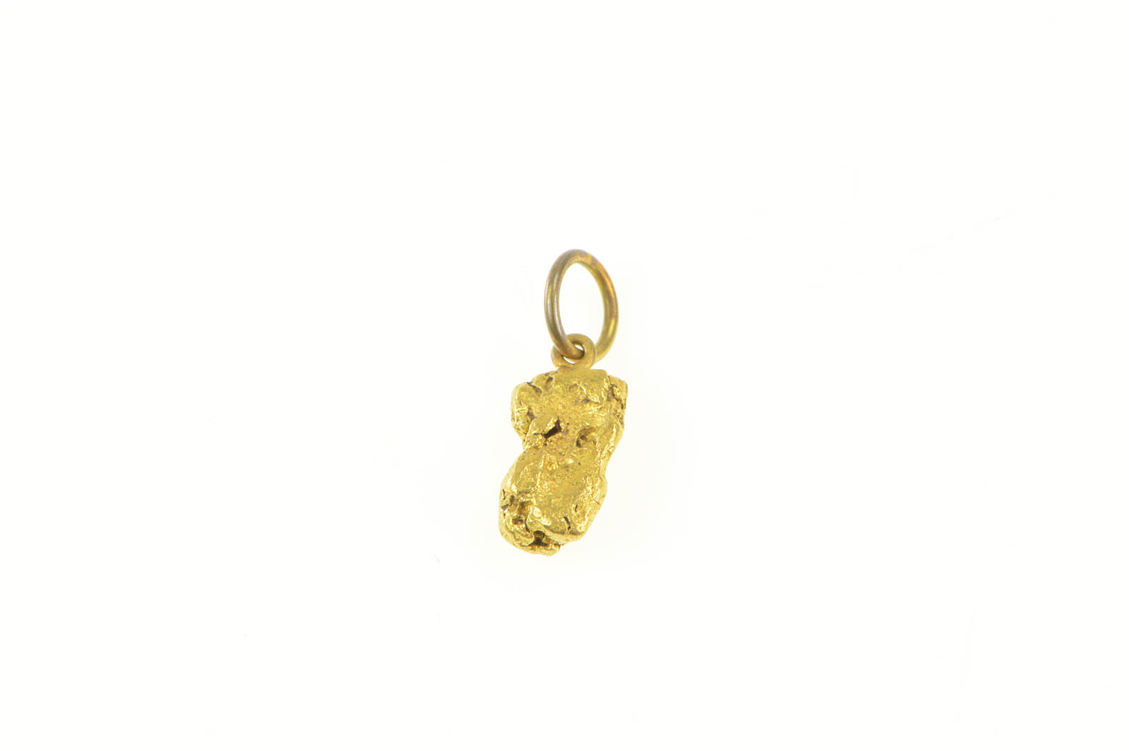 24K Raw Textured Cluster Nugget Gold Rush Yellow Gold Charm/Pendant ...