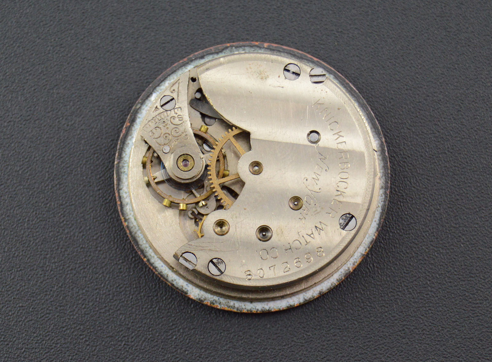 26g VINTAGE Knickerbocker Watch Co. 37.7 mm Face Pocket Watch Movement ...