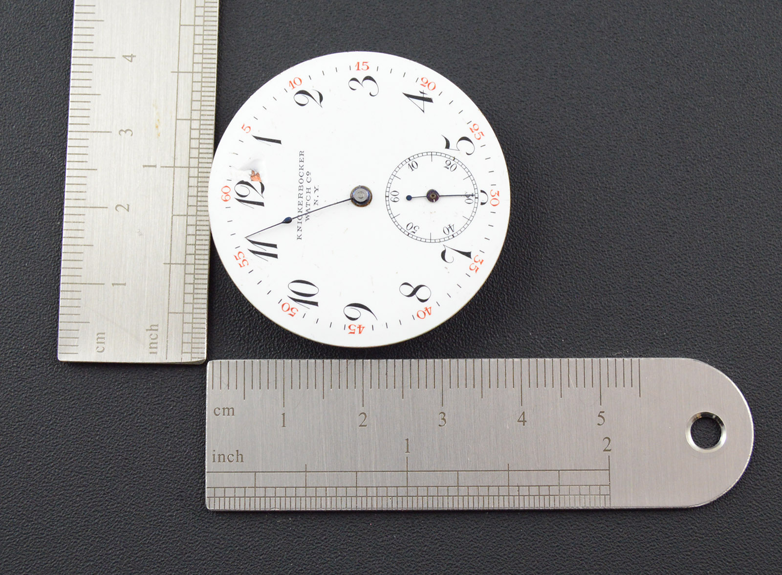 26g VINTAGE Knickerbocker Watch Co. 37.7 mm Face Pocket Watch Movement ...