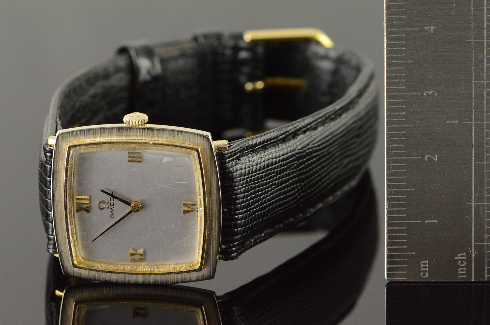 26m Omega Square Face Vintage Wrist Watch - Men's | Property Room