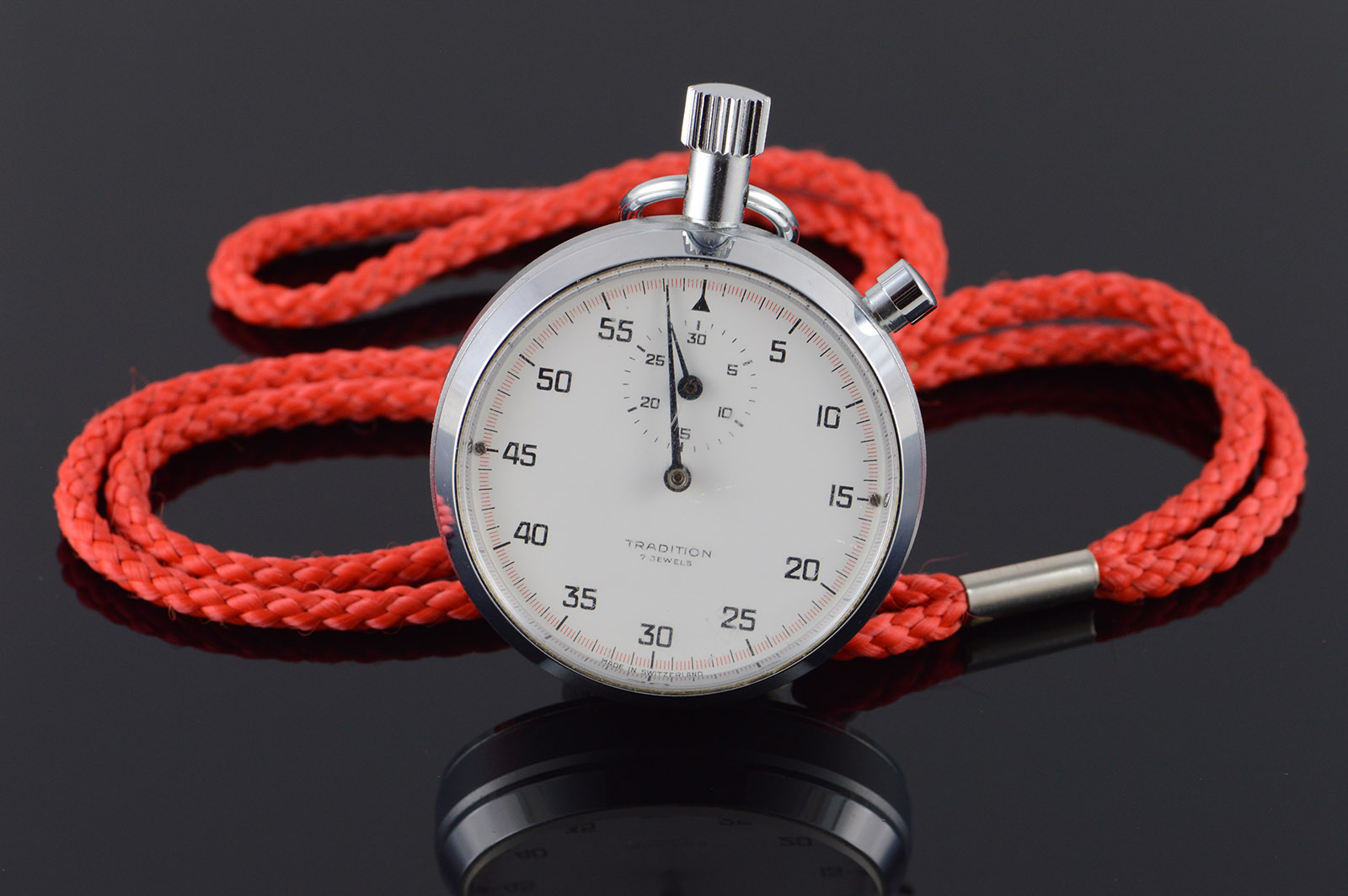 54mm Vintage Tradition 7 Jewel Mechanical Stop Watch Pocket Watch ...