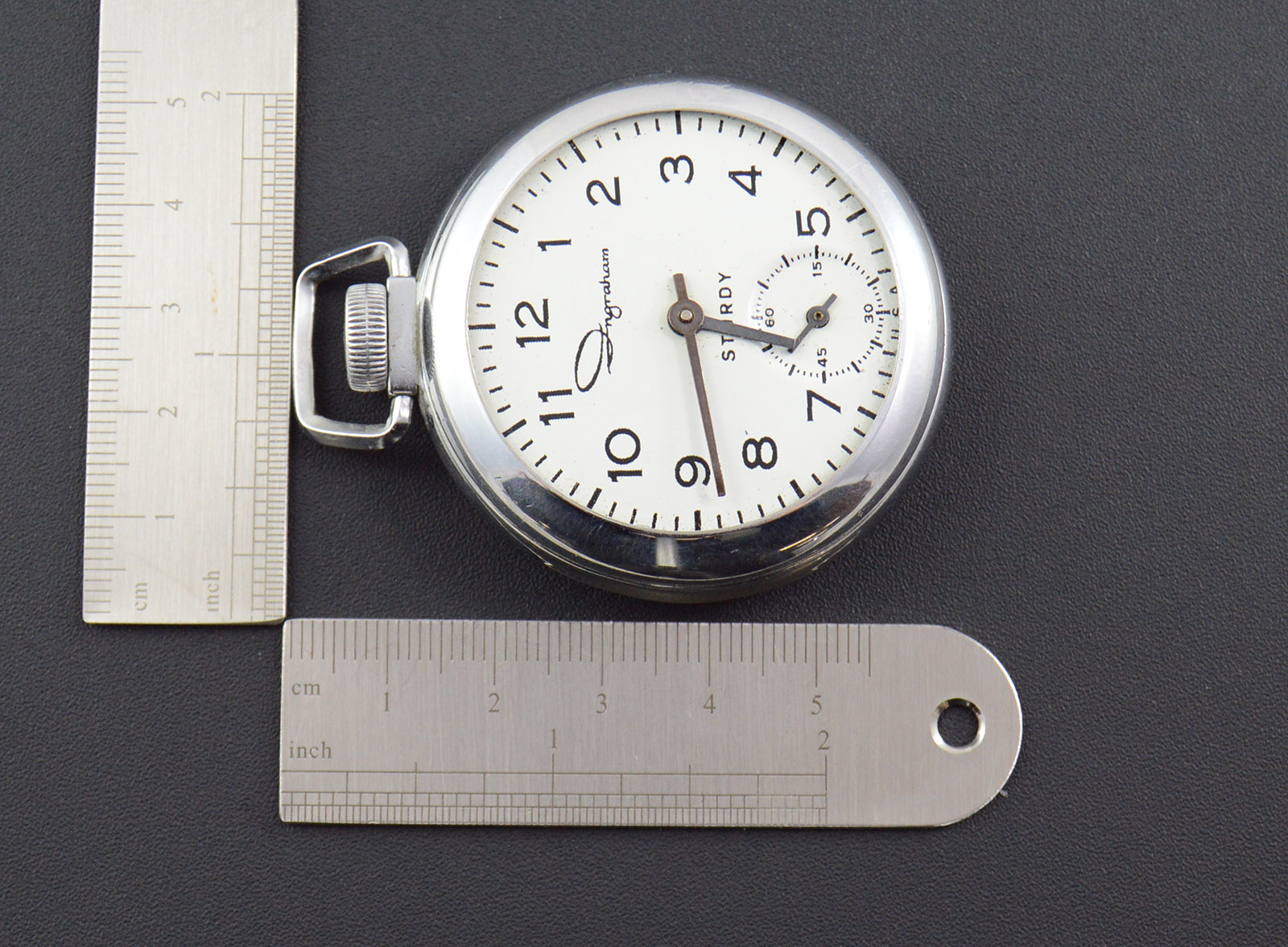 55.1g VINTAGE Ingraham Sturdy 39 mm Face Pocket Watch | Property Room