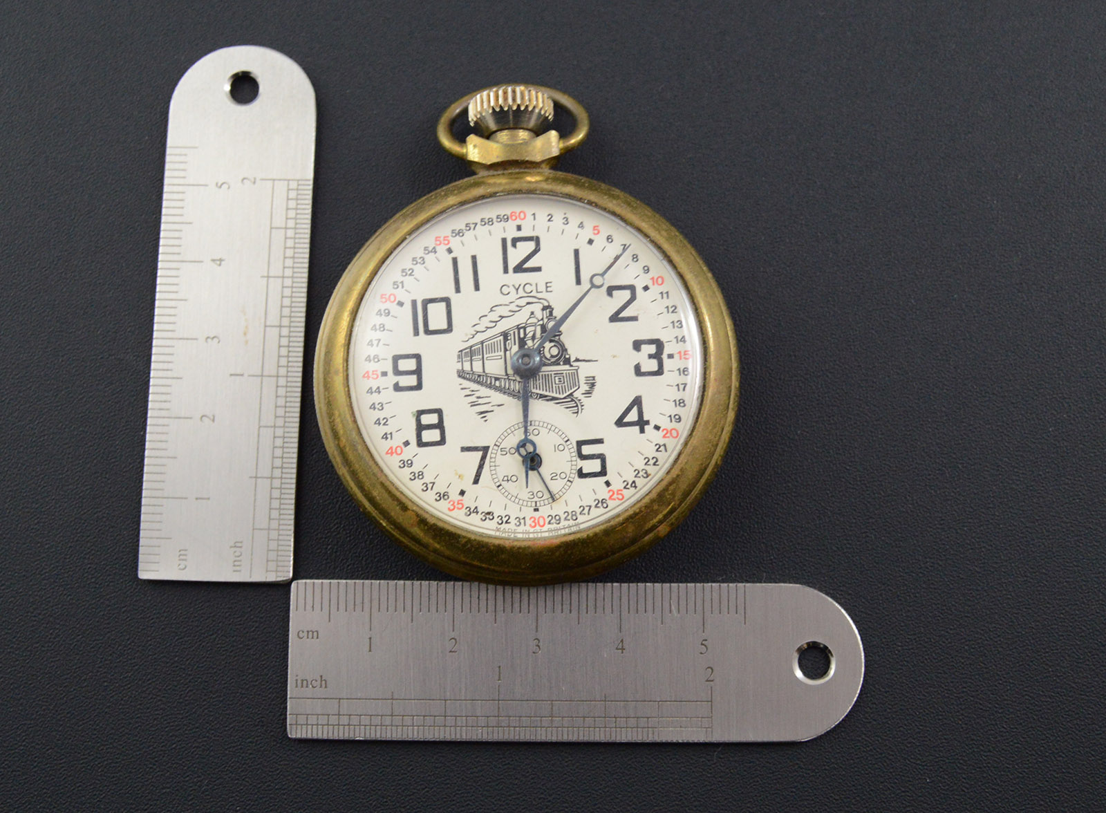 61.4g VINTAGE Cycle 40.8 mm Face Pocket Watch | Property Room