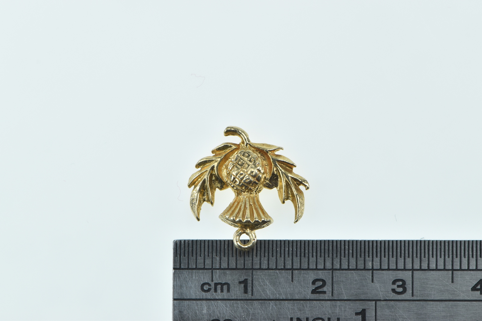 9K 3D Thistle Vintage Perseverance Symbol Yellow Gold Charm/Pendant ...