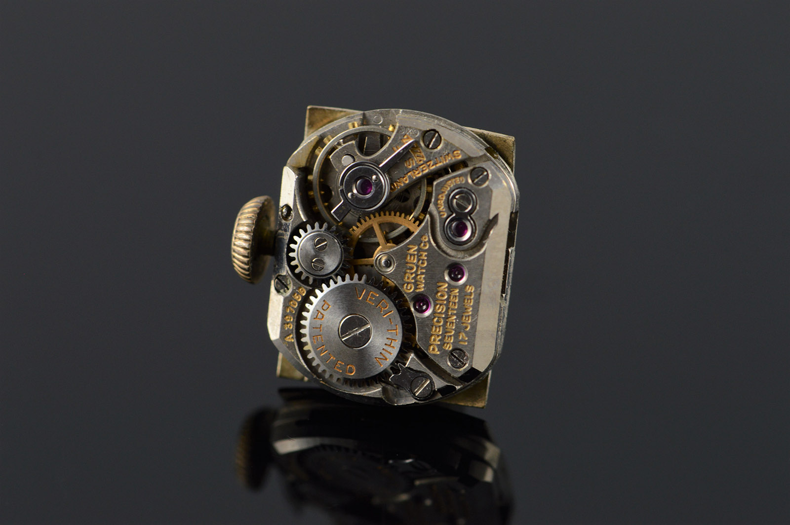 Base Metal Vintage Gruen 17 Jewel Mechanical Wrist Watch Movement ...