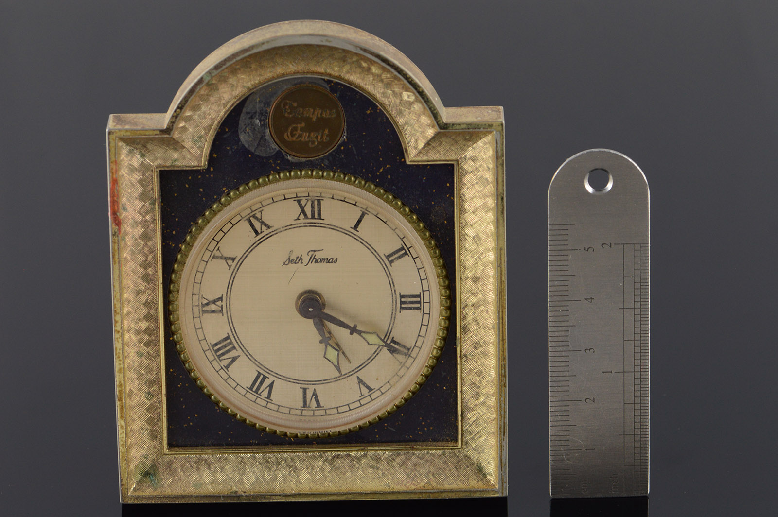 Base Metal Vintage Seth Thomas Desk Alarm Clock | Property Room