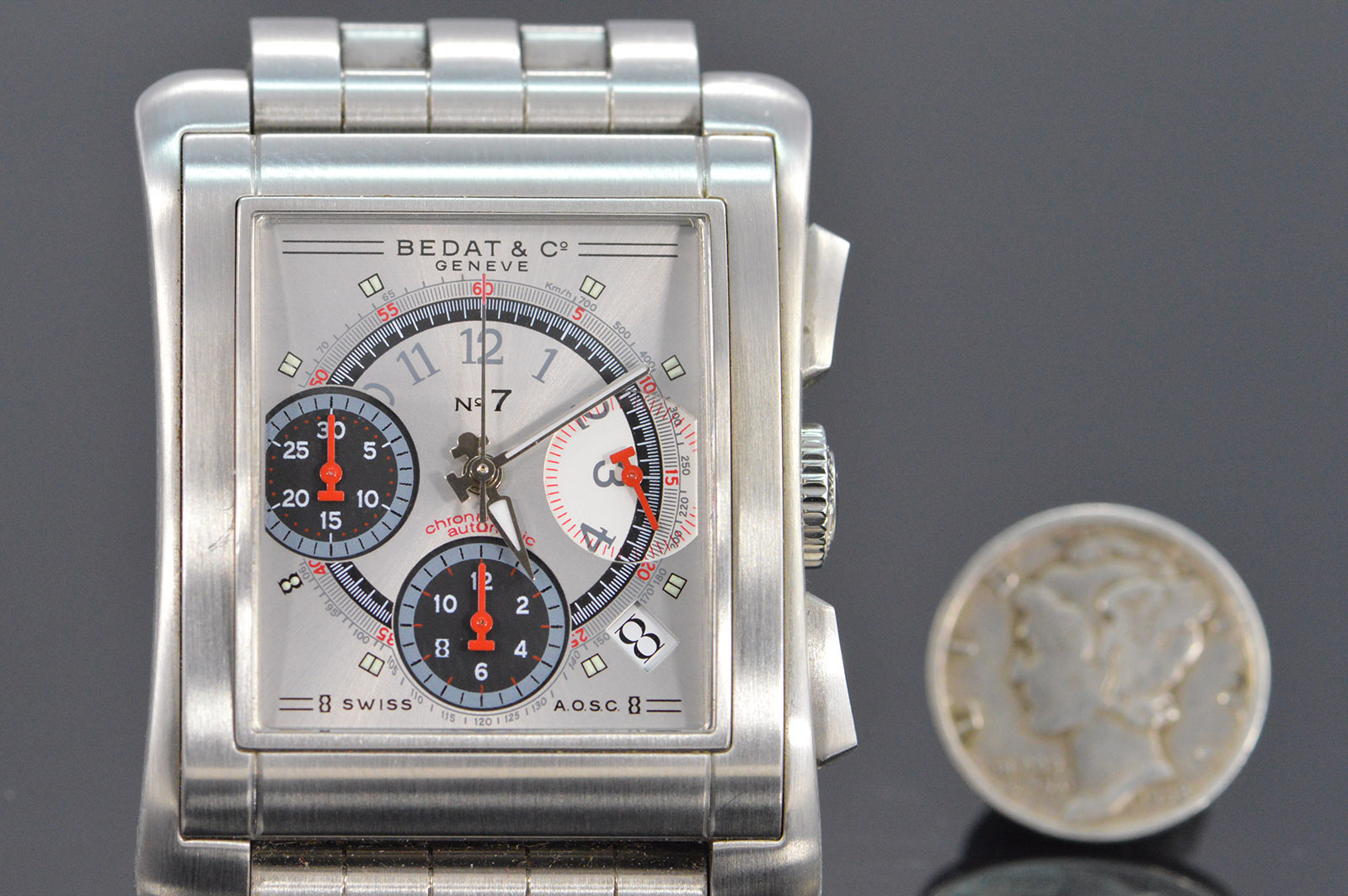Bedat & Co. No. 7 Automatic Chronograph Grey Dial Stainless Steel Ref ...