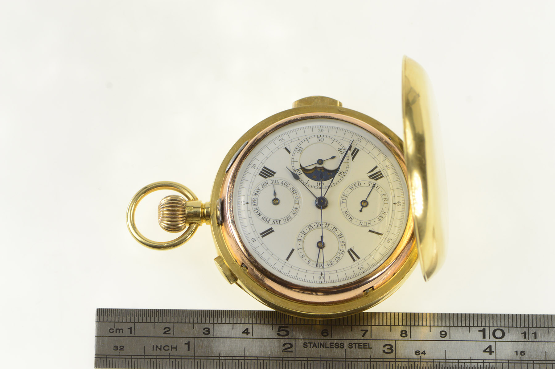 Chronograph Moon Phase Date Repeater Pocket Watch Pocket Watch ...