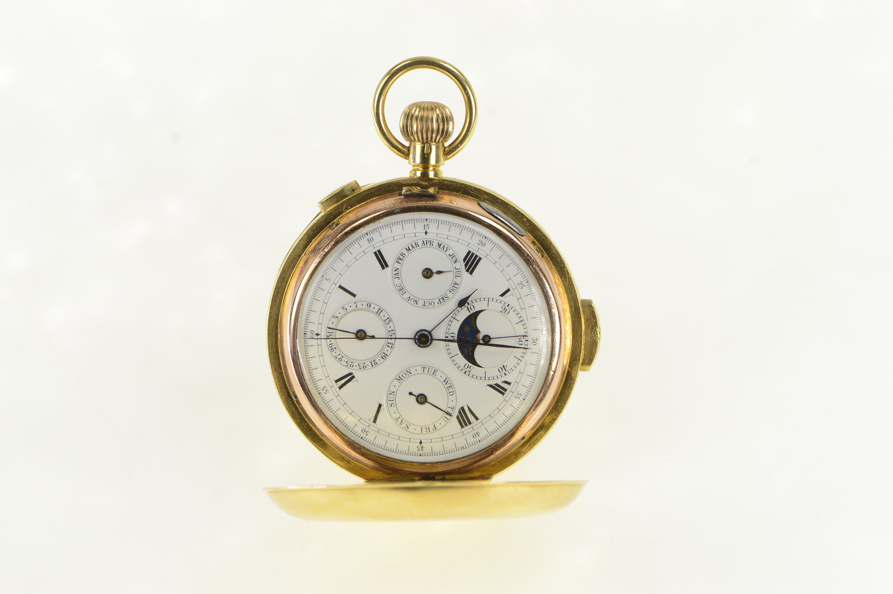 Chronograph Moon Phase Date Repeater Pocket Watch Pocket Watch ...