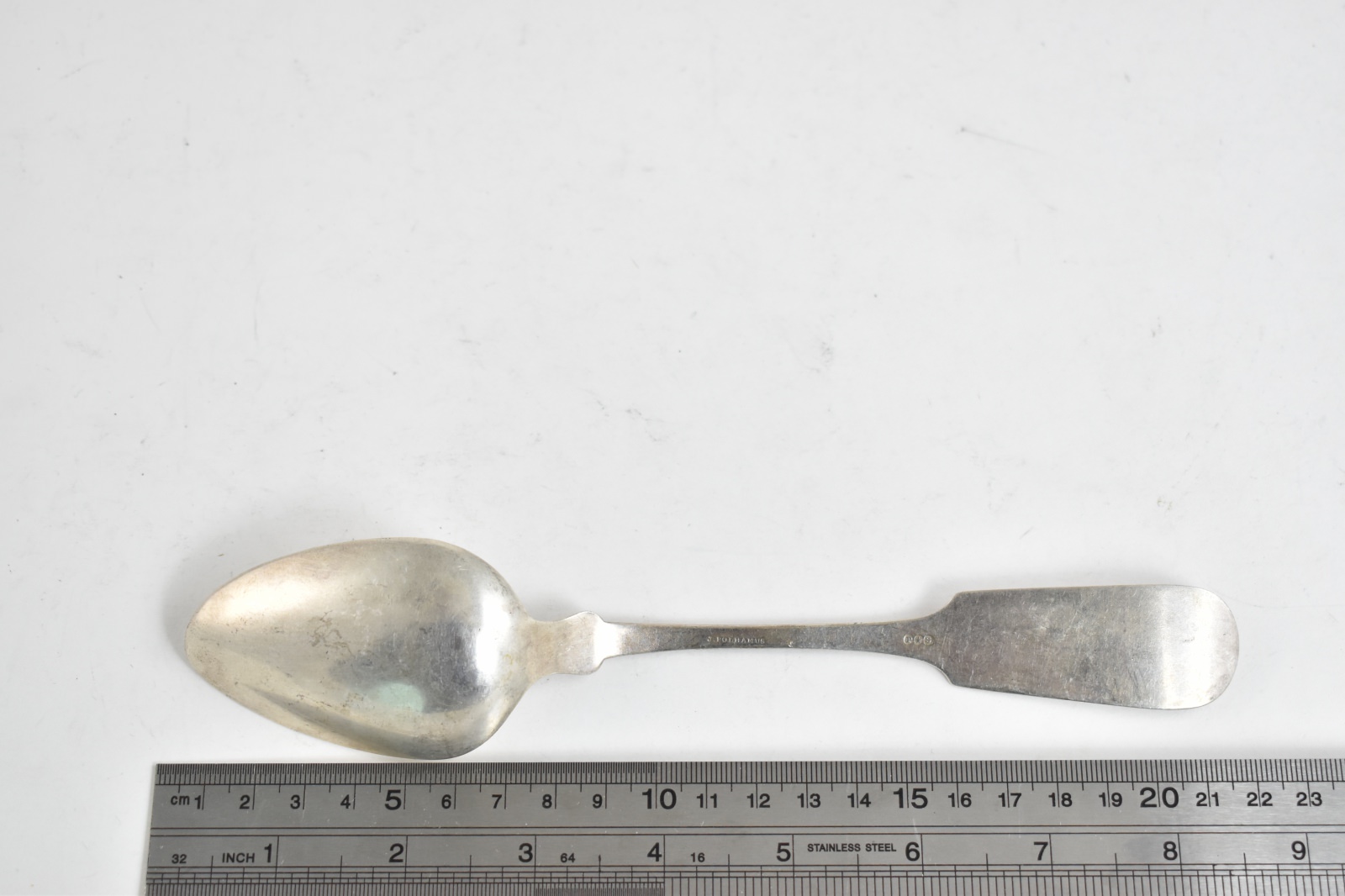 Coin Silver 1830s J Polhamus Flatware Serving Spoon | Property Room