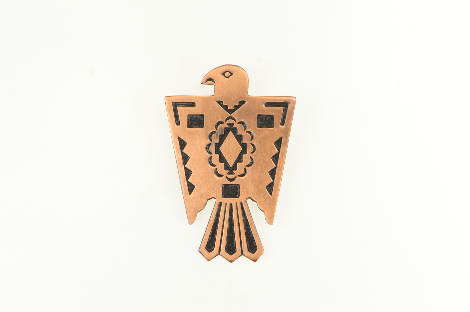 Copper Southwestern Eagle Bird Bell Sterling Pin/Brooch | Property Room