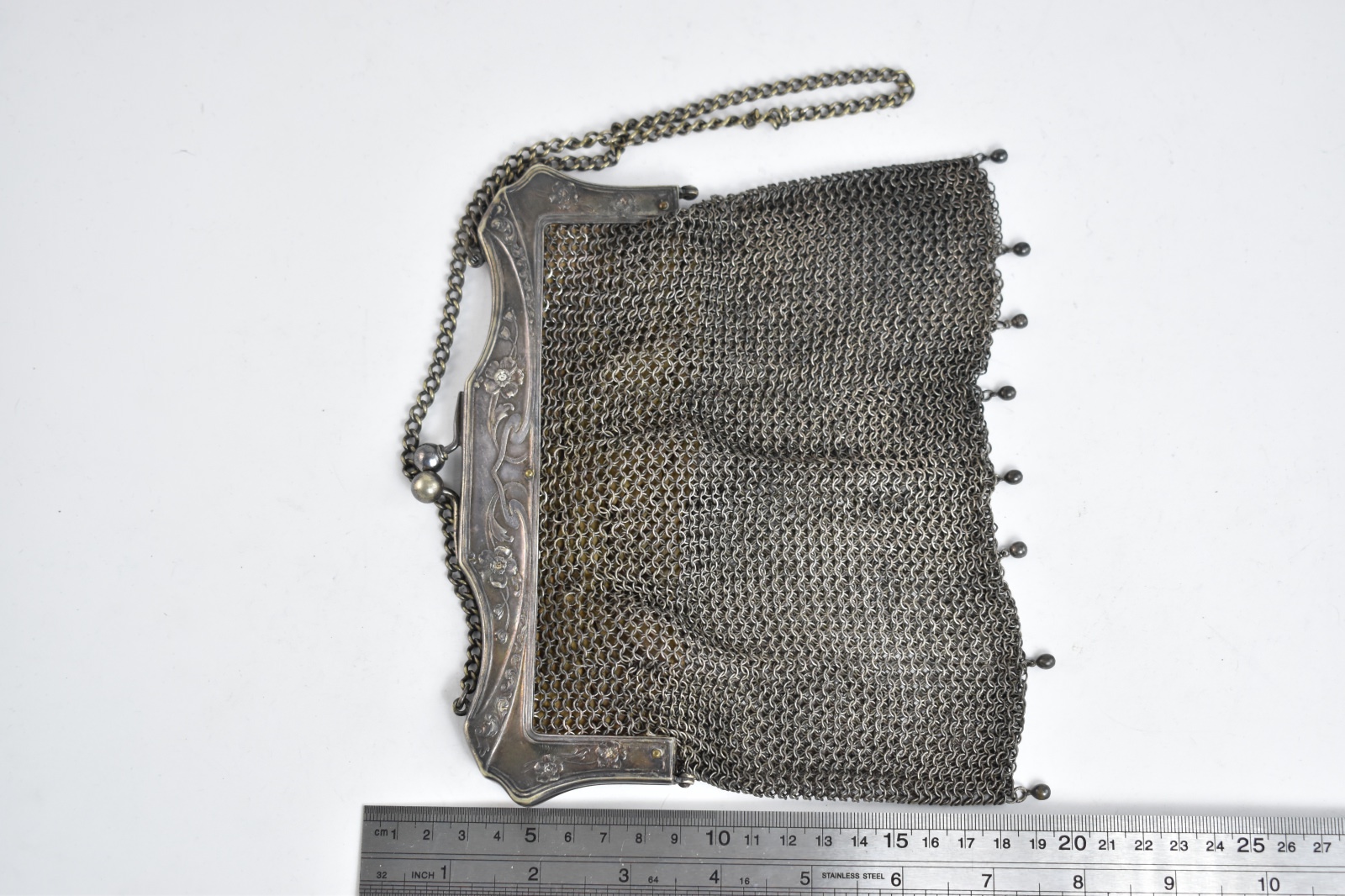 German Art Nouveau Antique Mesh Chain Purse | Property Room