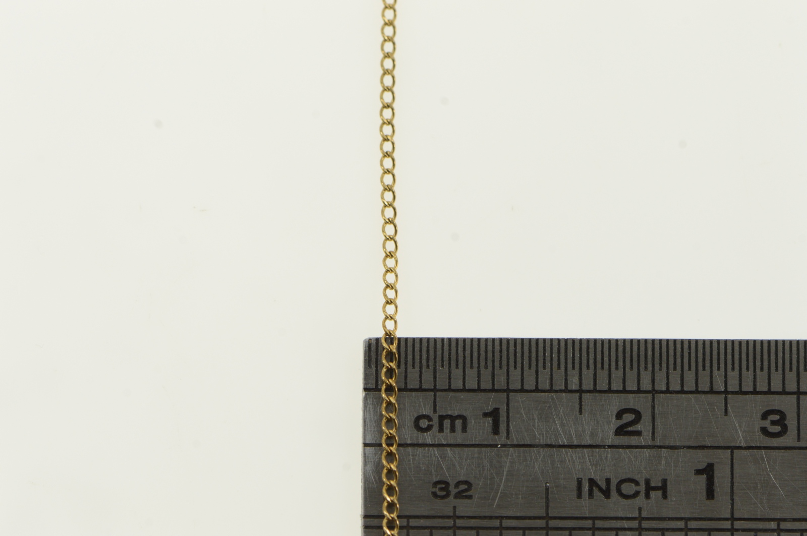 Gold Filled 1.1mm Curb Chain Vintage Simple Plain Link Necklace 18 ...