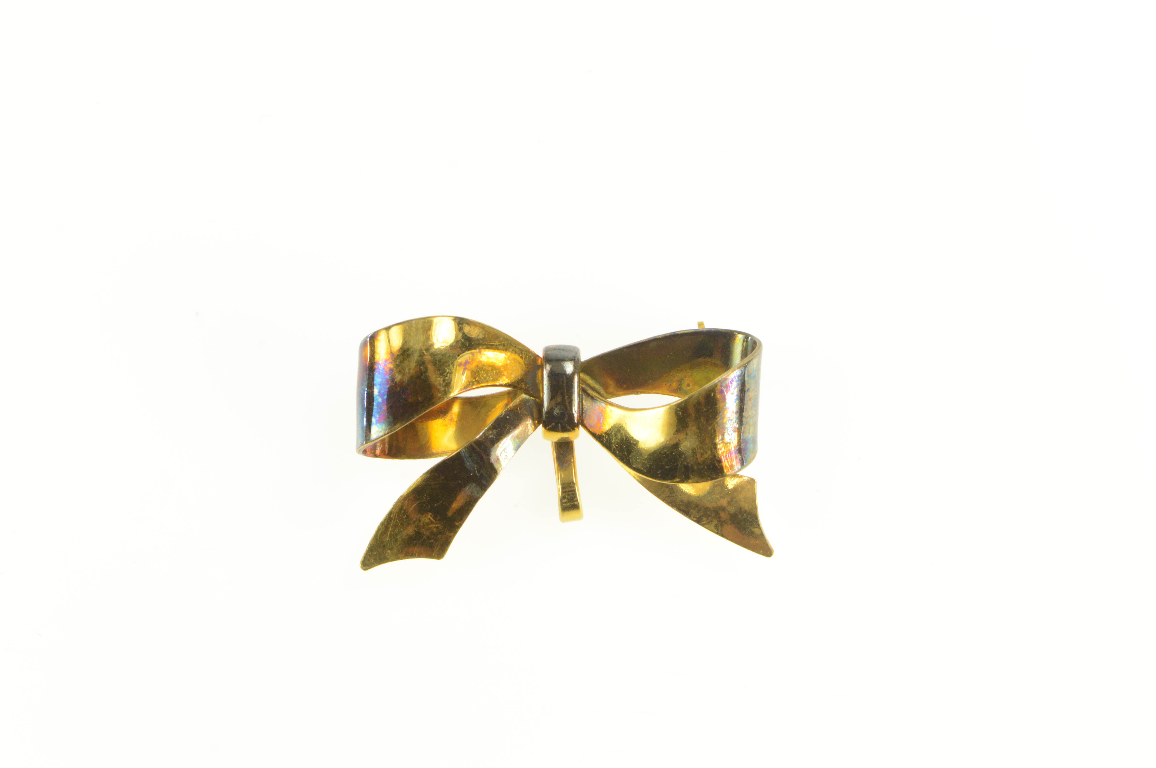 Gold Filled 1930's Bow Ribbon Promise Symbol Statement Pin/Brooch ...
