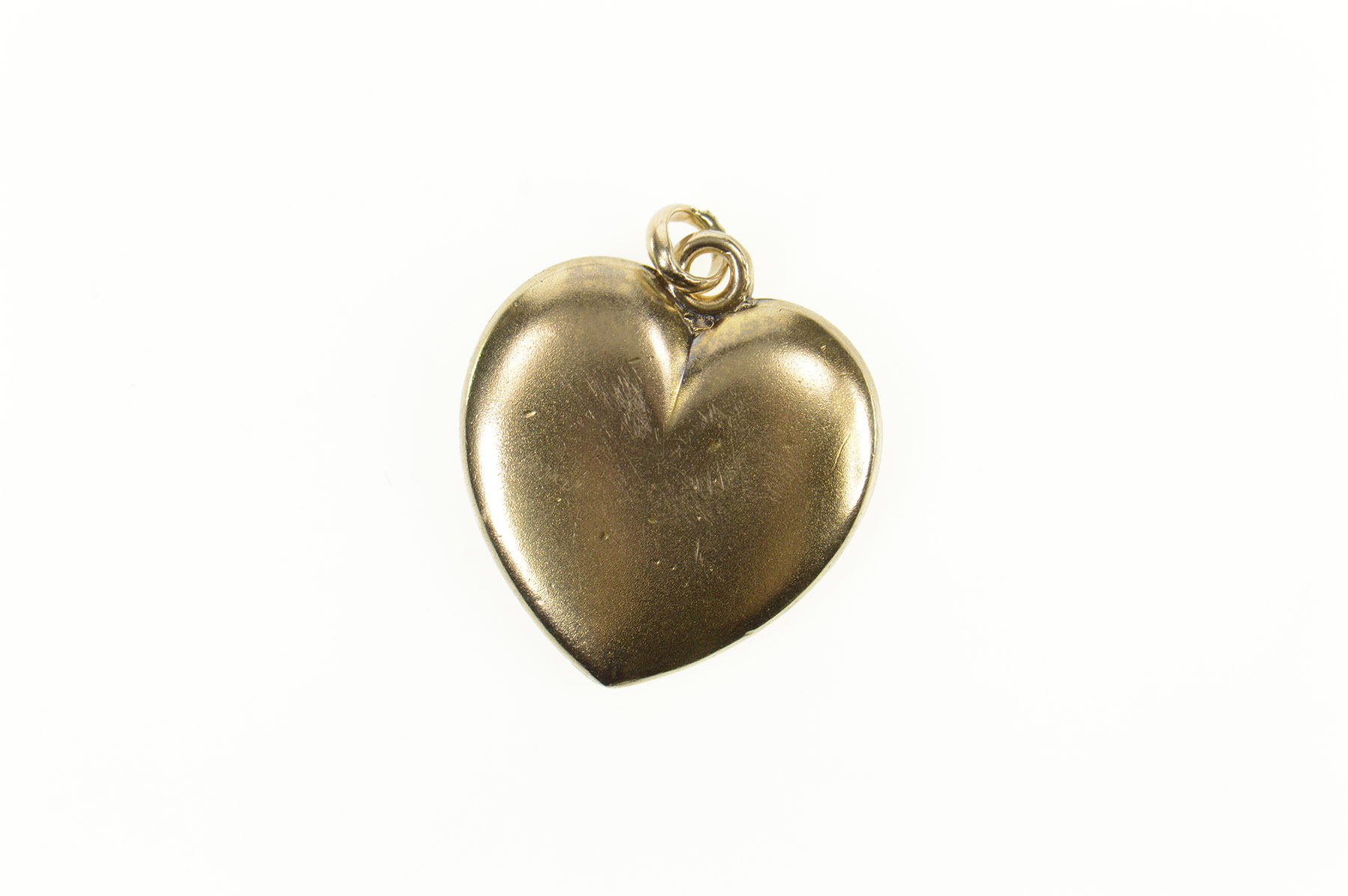 Gold Filled 1940's Forget Me Not Puffy Diamond Heart Charm/Pendant ...