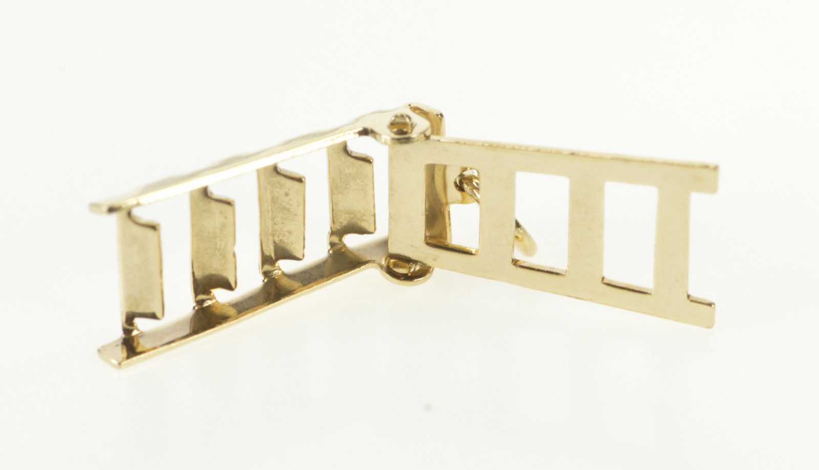 Gold Filled Articulated 3D Ladder Folding Good Luck Charm/Pendant ...