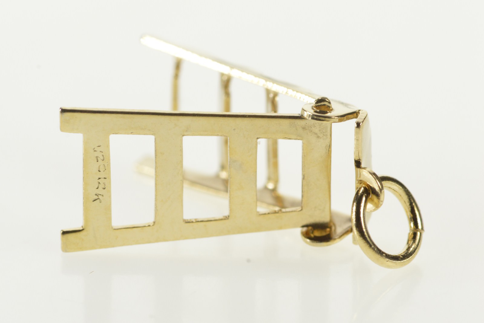 Gold Filled Articulated 3D Ladder Folding Good Luck Charm/Pendant ...