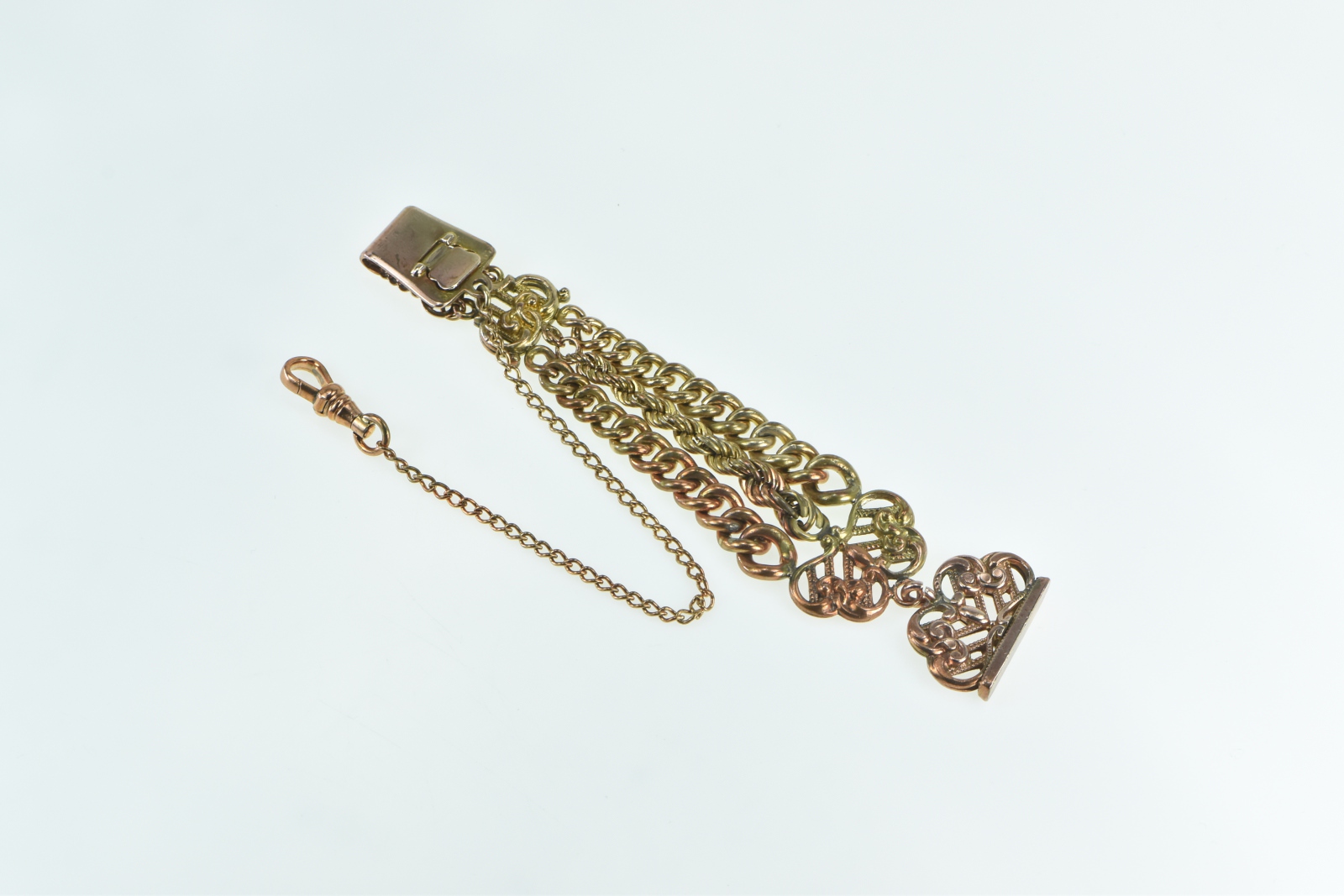 Gold Filled Elaborate Chain Pocket Watch Chain Fob | Property Room