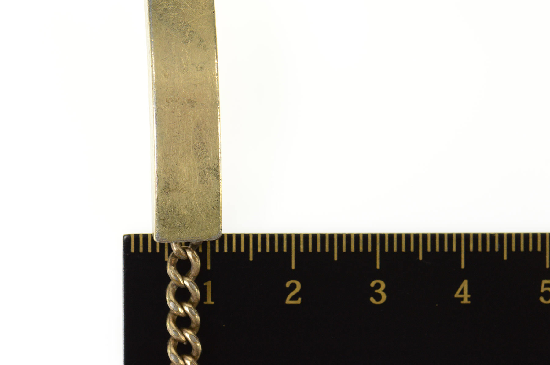 Gold Filled Retro Engravable Bar Curb Chain Link Bracelet 6.25 ...