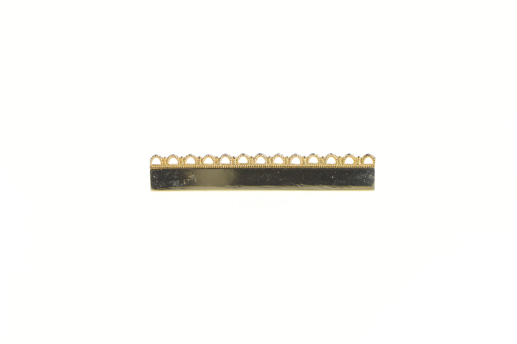 Gold Filled Scalloped Edge Retro Bar Squared Vintage Pin/Brooch ...