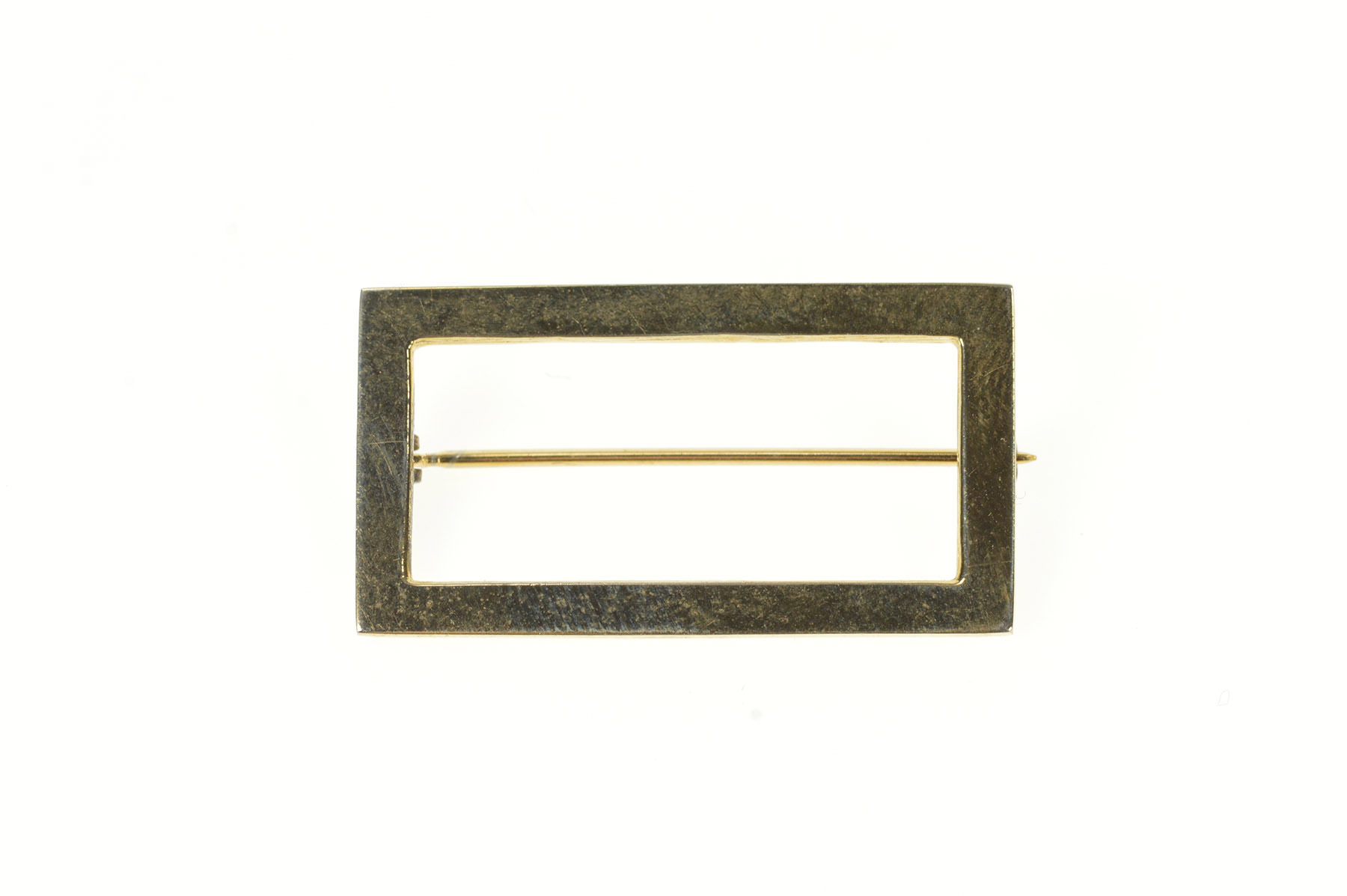 Gold Filled Simple Rectangle Squared Plain Bar Pin/Brooch | Property Room