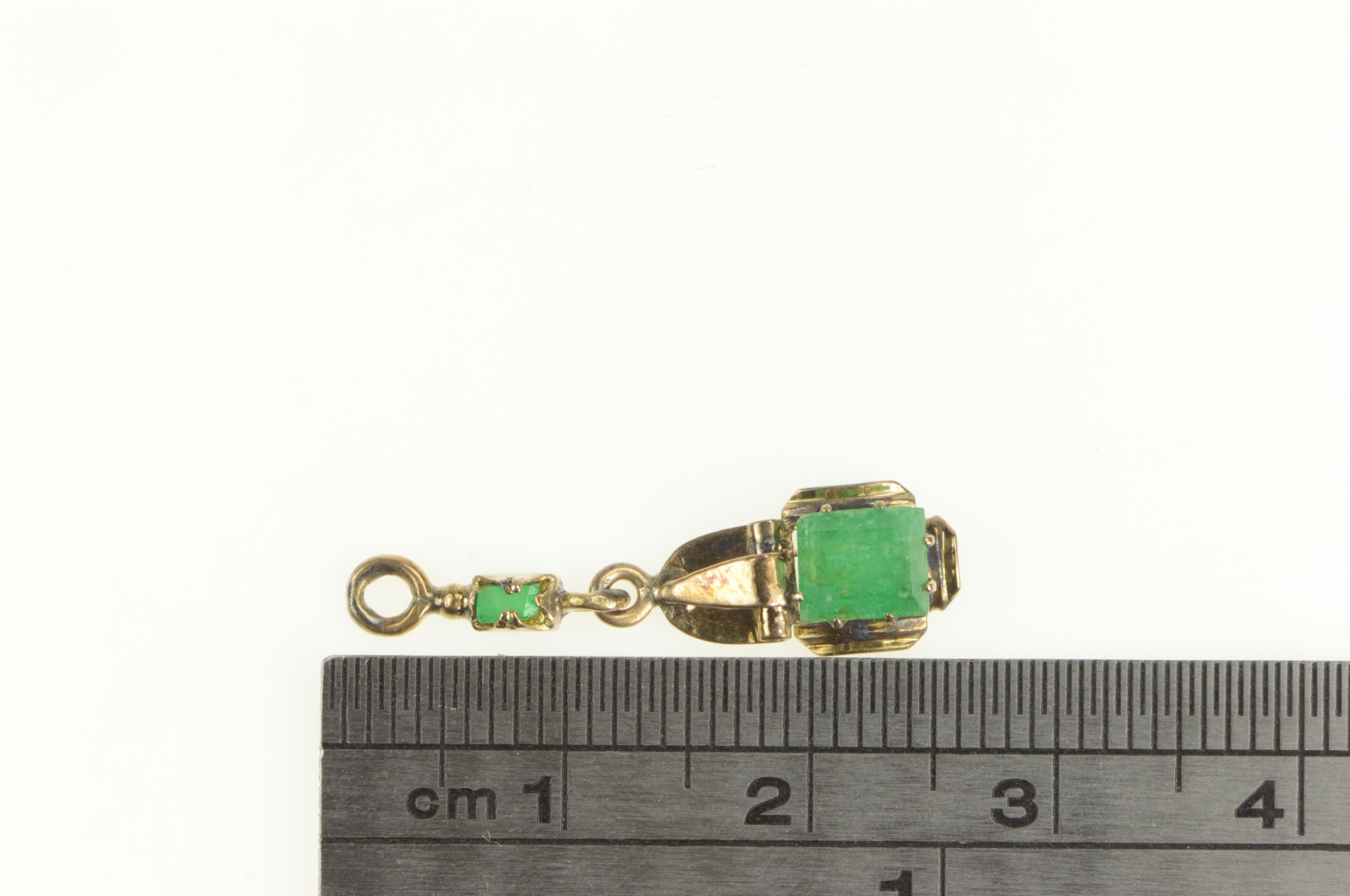 Gold Filled Victorian Emerald Cut Tiered Jade Statement Pendant ...