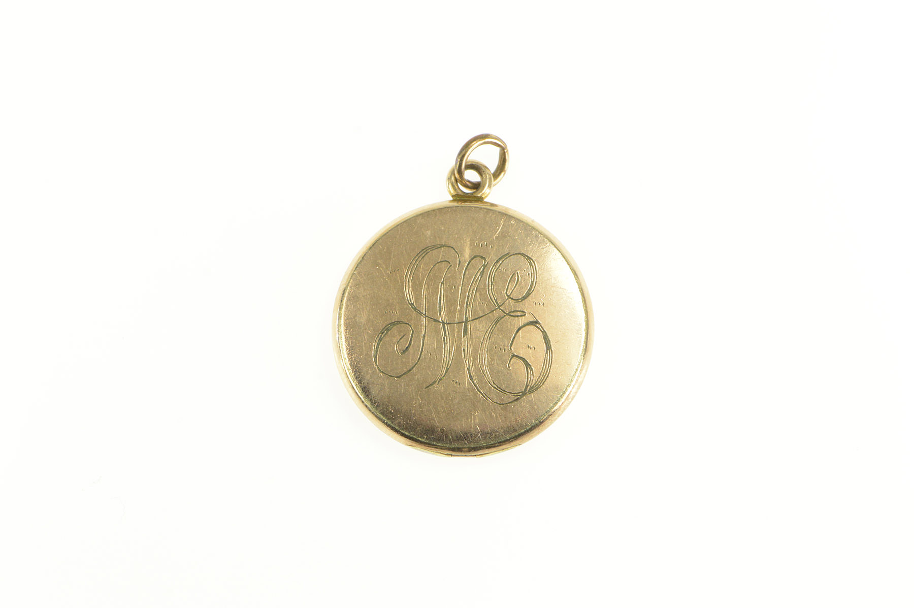Gold Filled Victorian Fleur de Lis Rhinestone Monogram Pendant ...