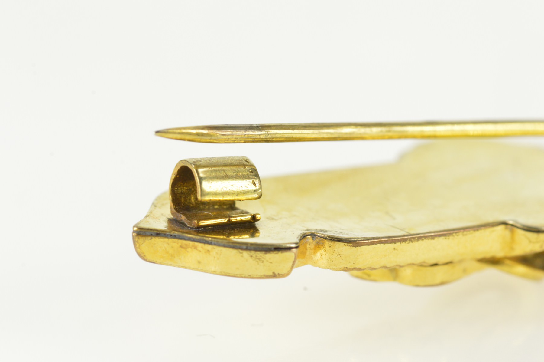 Gold Filled Victorian Ornate Black Enamel Etched Scroll Pin/Brooch ...