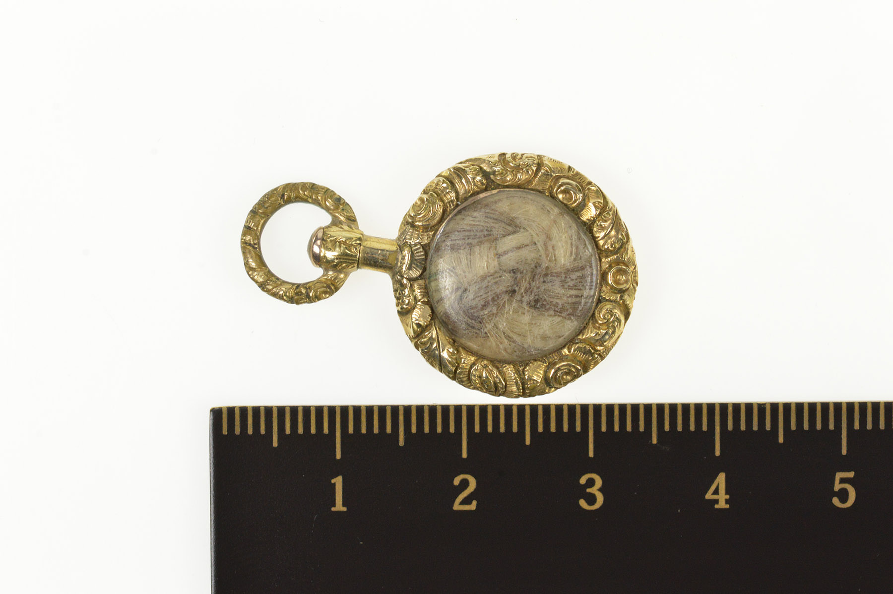 Gold Filled Victorian Ornate Scroll Woven Hair Mourning Charm/Pendant ...