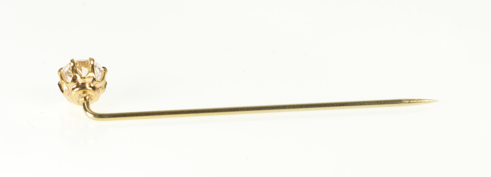 Gold Filled Victorian Round Crystal Solitaire Stick Pin | Property Room