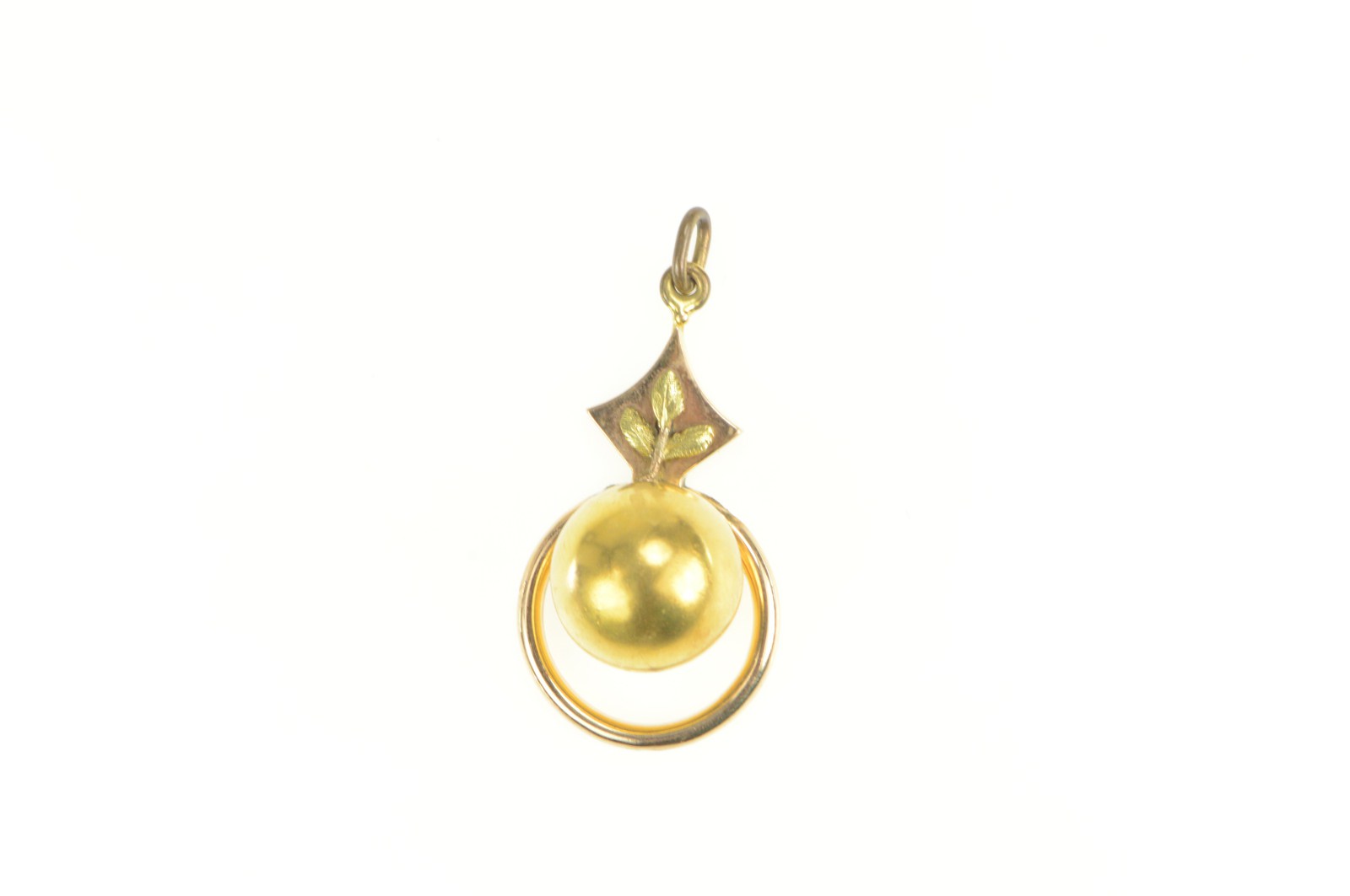 Gold Filled Victorian Sphere Ball Ring Dangle Statement Pendant ...