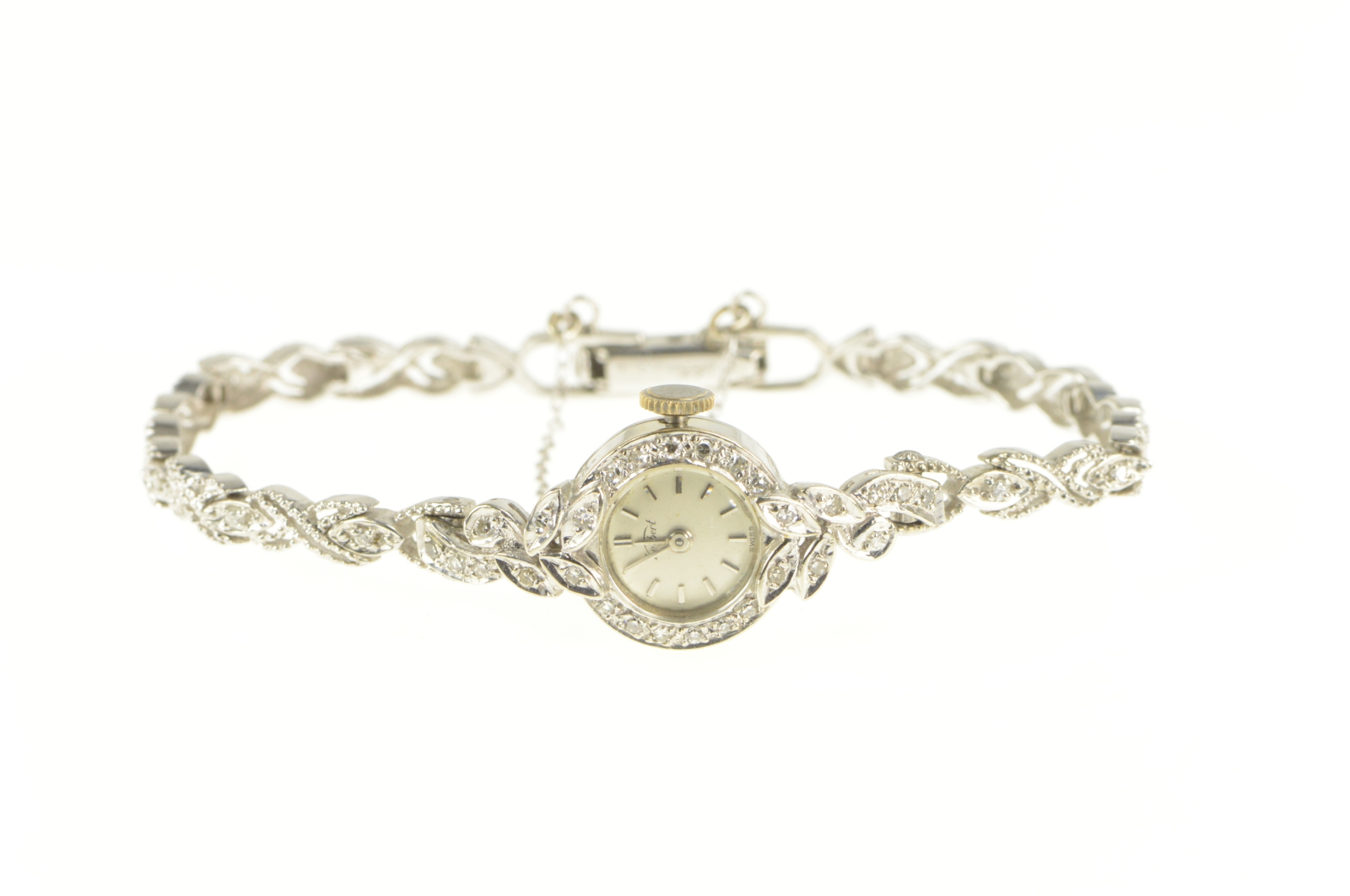 Kelbert Art Deco Diamond Floral Ladies Watch - Women's | Property Room