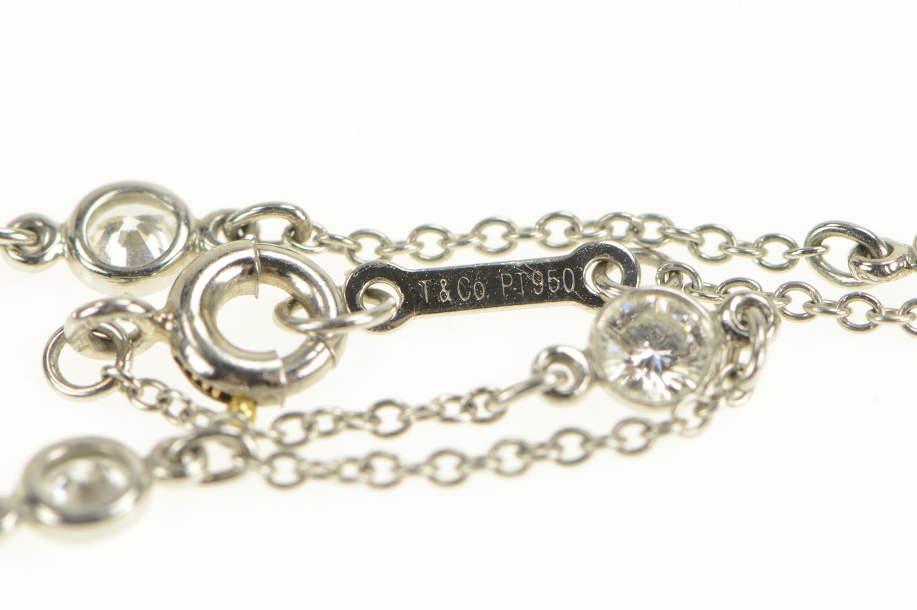 Platinum Tiffany & Co Elsa Peretti Diamond By the Yard Bracelet 6.25 ...