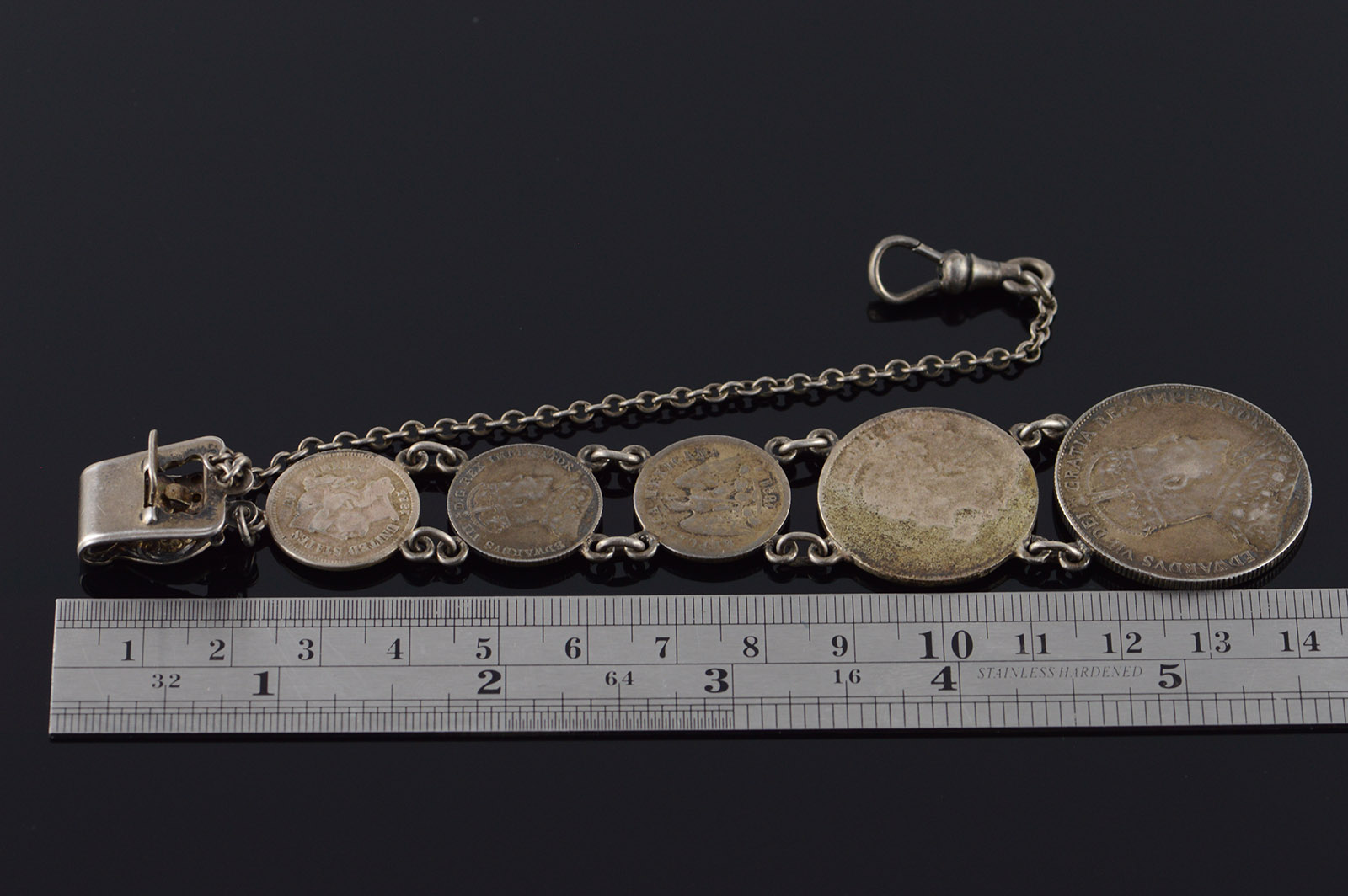 Silver 1860's-1910 US Canadian Coin Watch Fob | Property Room