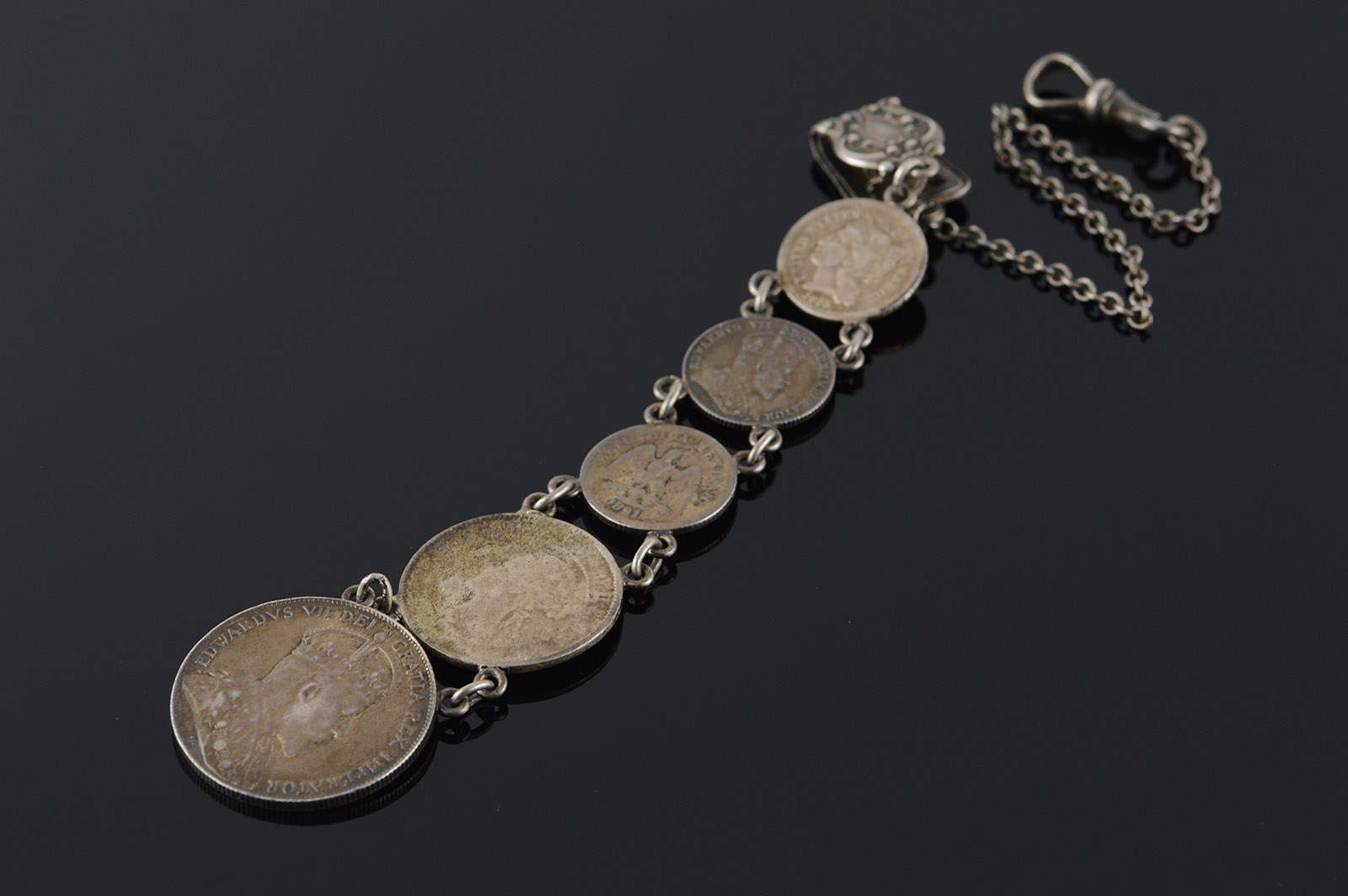 Silver 1860's-1910 US Canadian Coin Watch Fob | Property Room