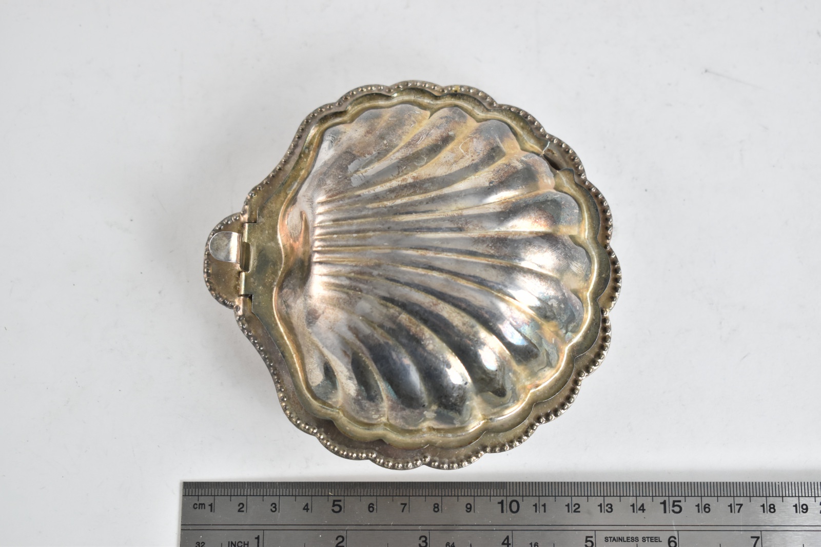 Silver Plated Antique Scallop Shell Articulated Sugar Bowl | Property Room