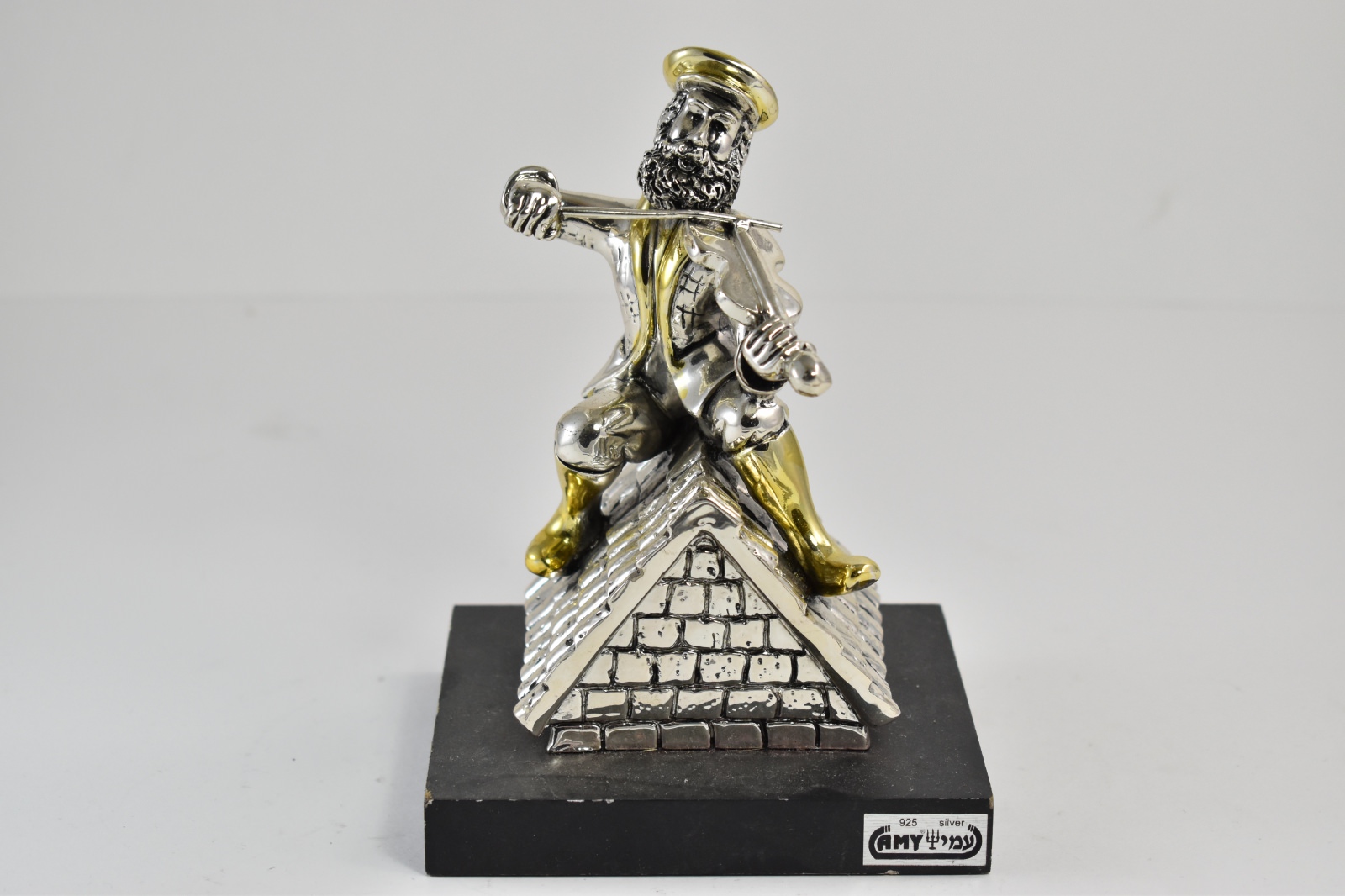 Silver Plated Fiddler on the Roof Figurine Musical | Property Room