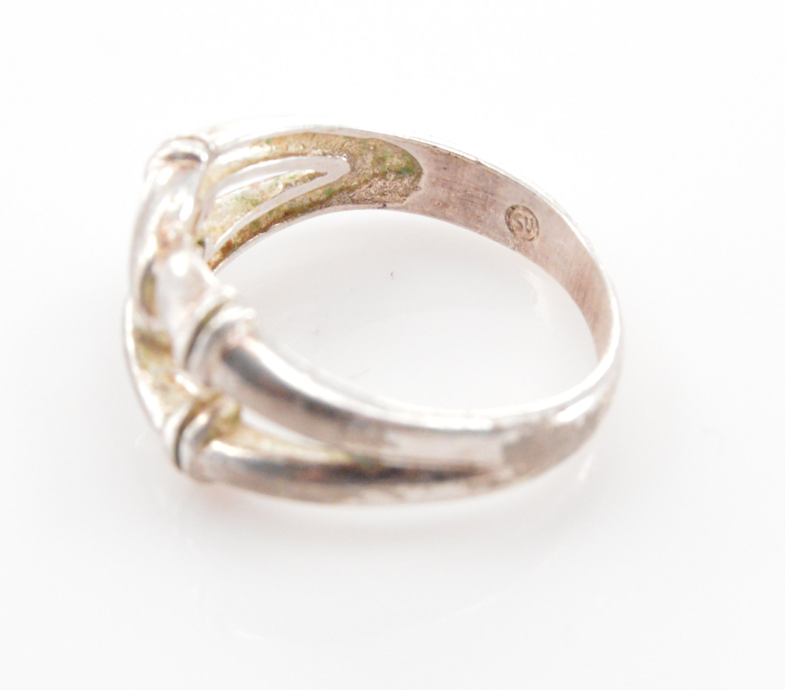 Solid Silver Interlocking Knot Twist Sterling Ring Ring Size 7 / 3.5g ...