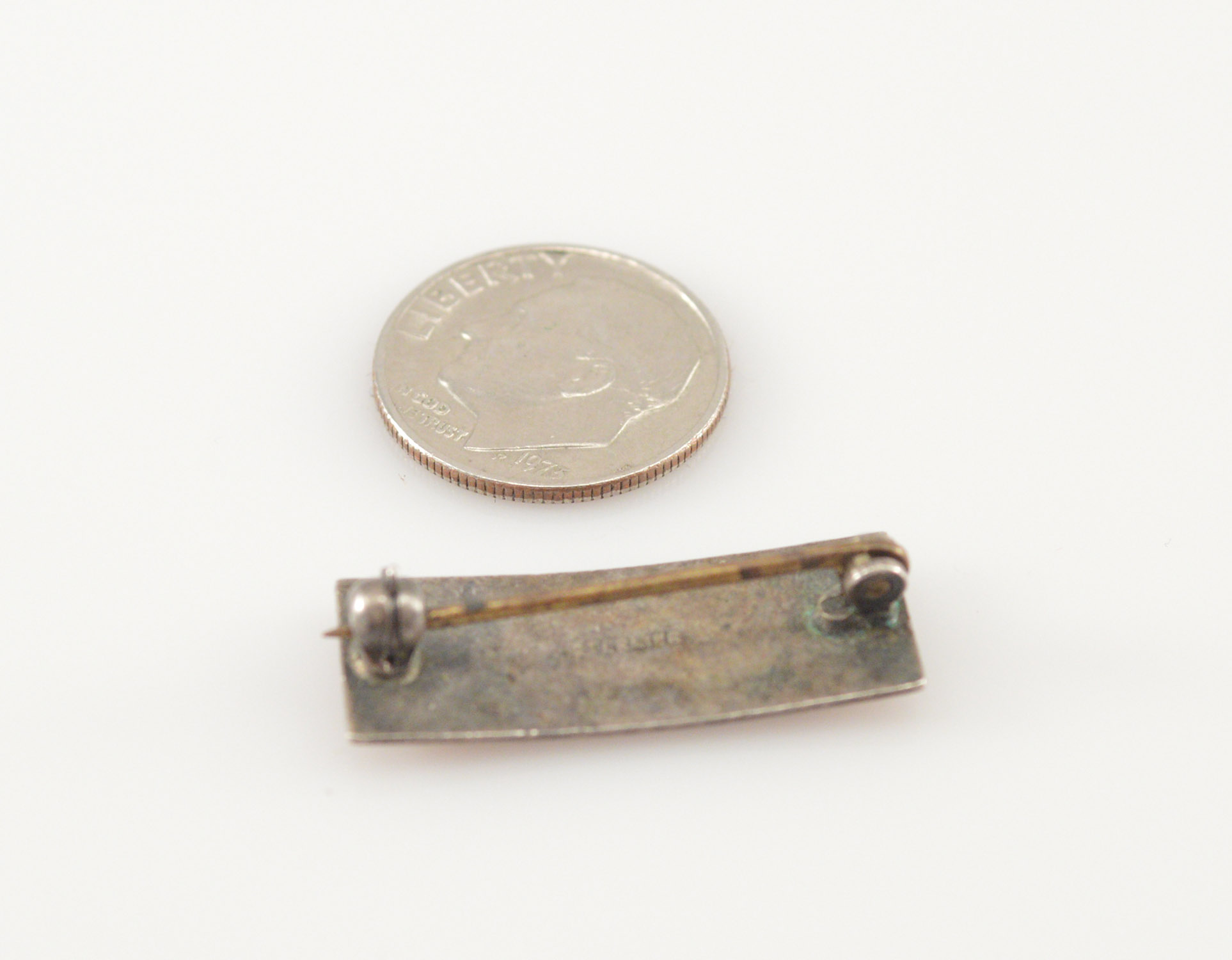 Solid Silver Vintage WW2 First Lieutenant Bar Sterling Pin 3.6g Marked ...