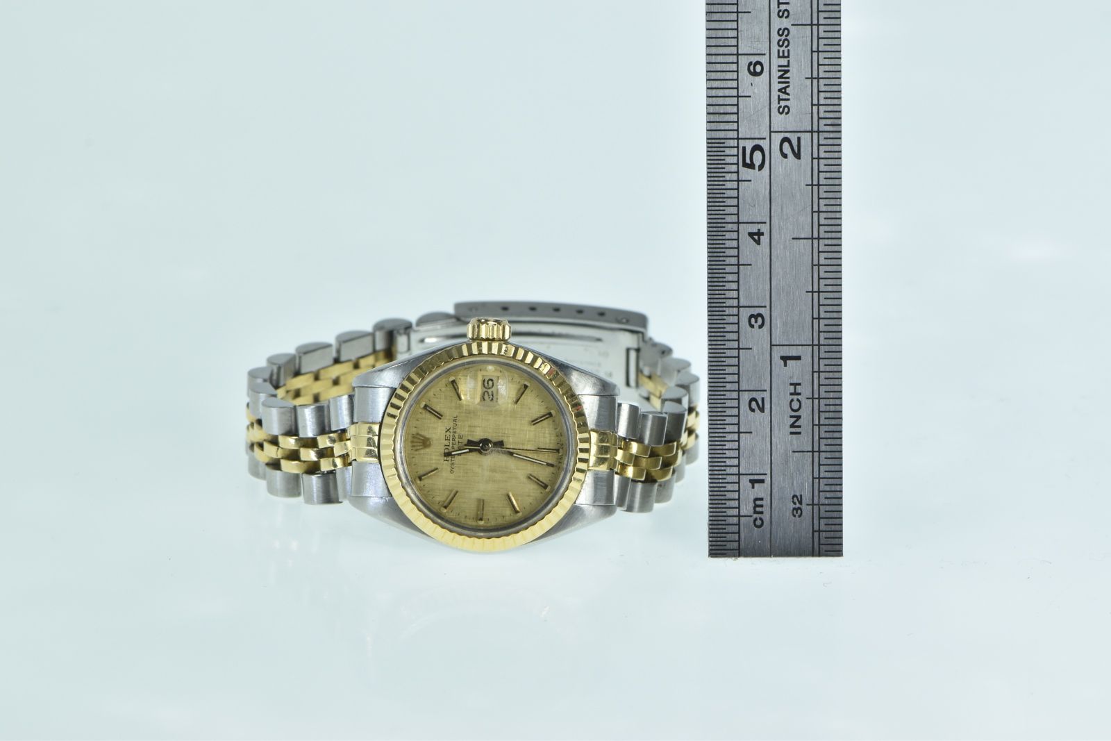 Stainless / 18k Gold Rolex Date 26mm Model 2917 Watch - Women's ...