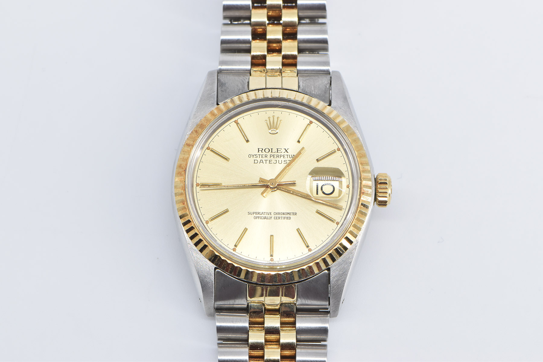 Stainless Steel / 14k Gold Rolex Datejust 36mm 16013 Watch - Men's ...