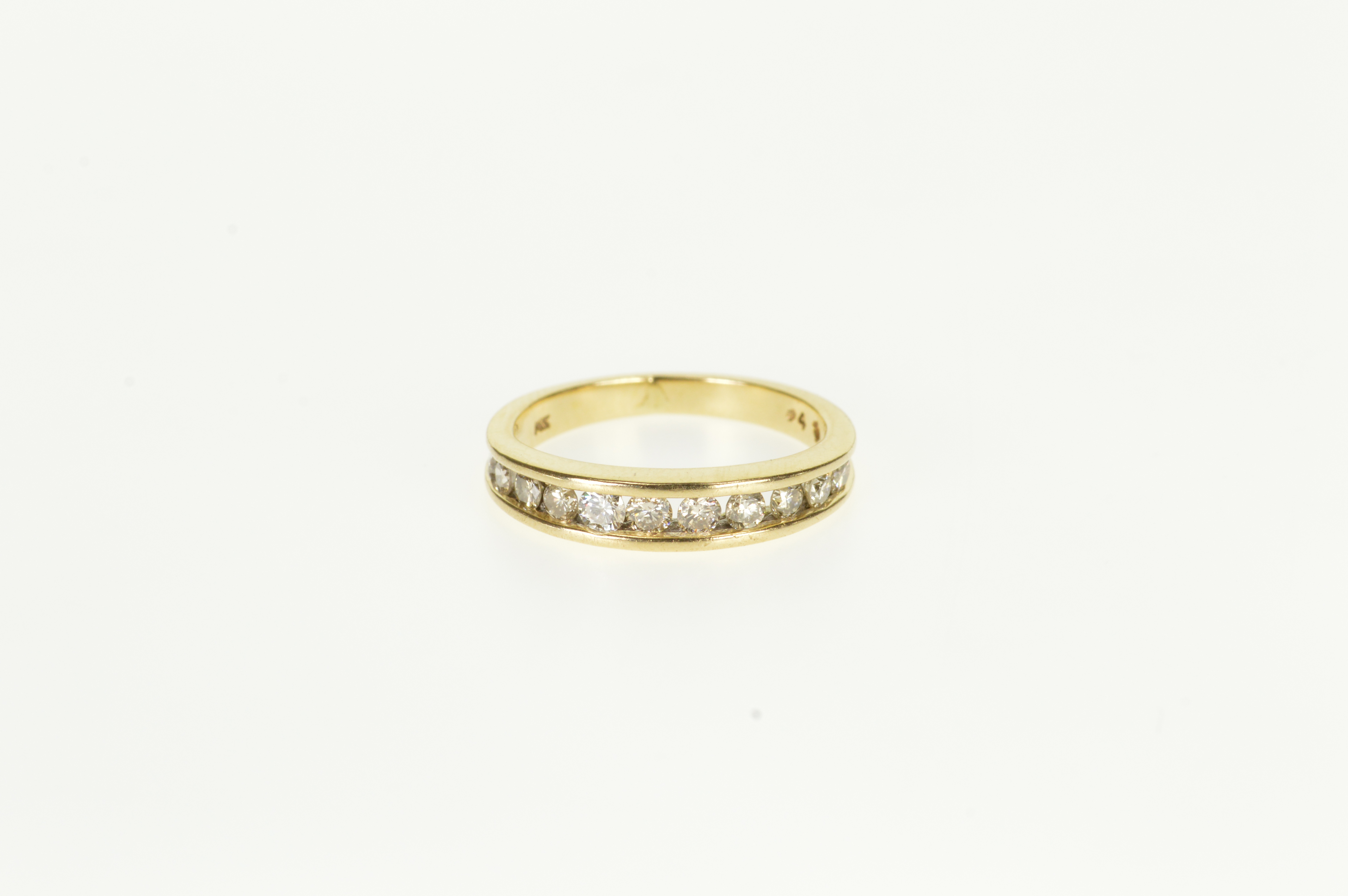 Starts @ Cost - 14K 0.40 Ctw Diamond Channel Inset Wedding Band Yellow ...